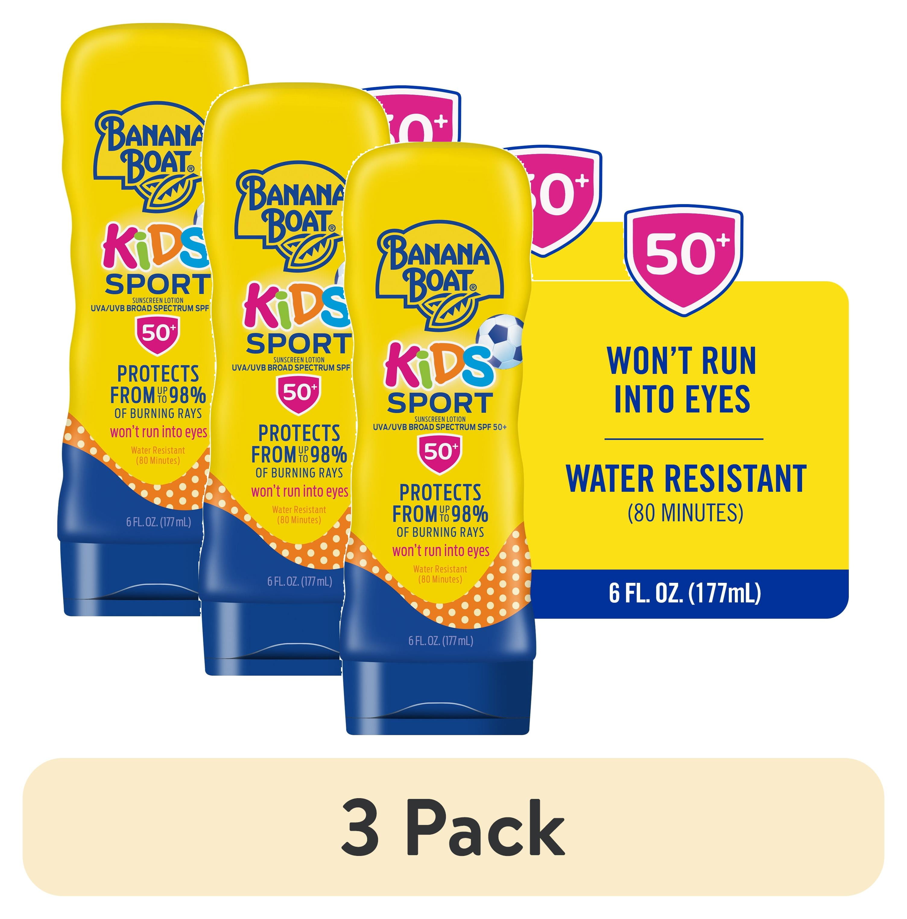 (3 pack) Banana Boat Kids Sport SPF 50 Sunscreen Lotion, Tear Free Kids ...