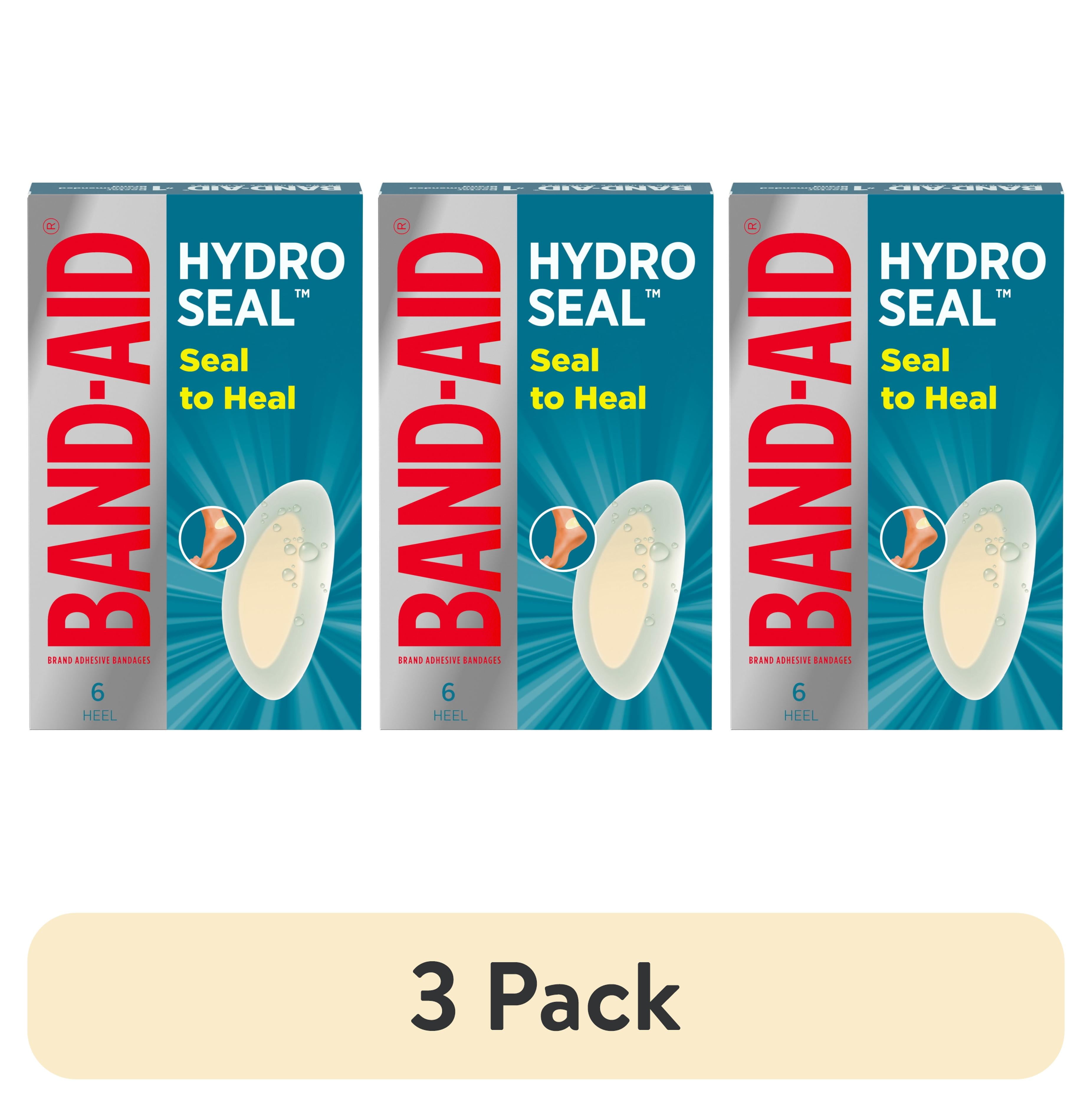 (3 pack) Band-Aid Brand Hydro Seal Hydrocolloid Gel Heel Bandages, 6 Ct ...