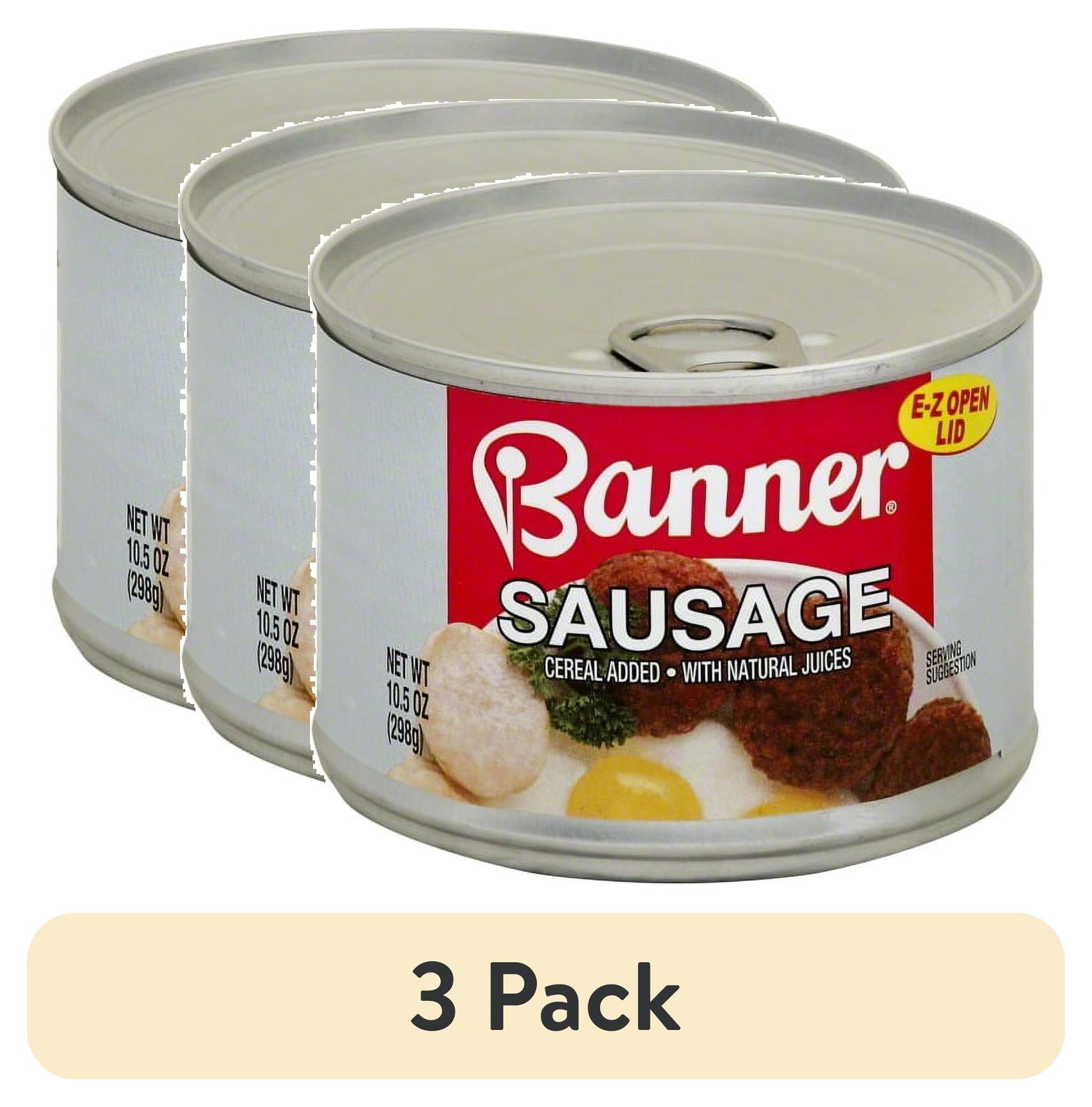 (3 pack) Banner Sausage, Canned Sausage, 10.5 oz. - Walmart.com