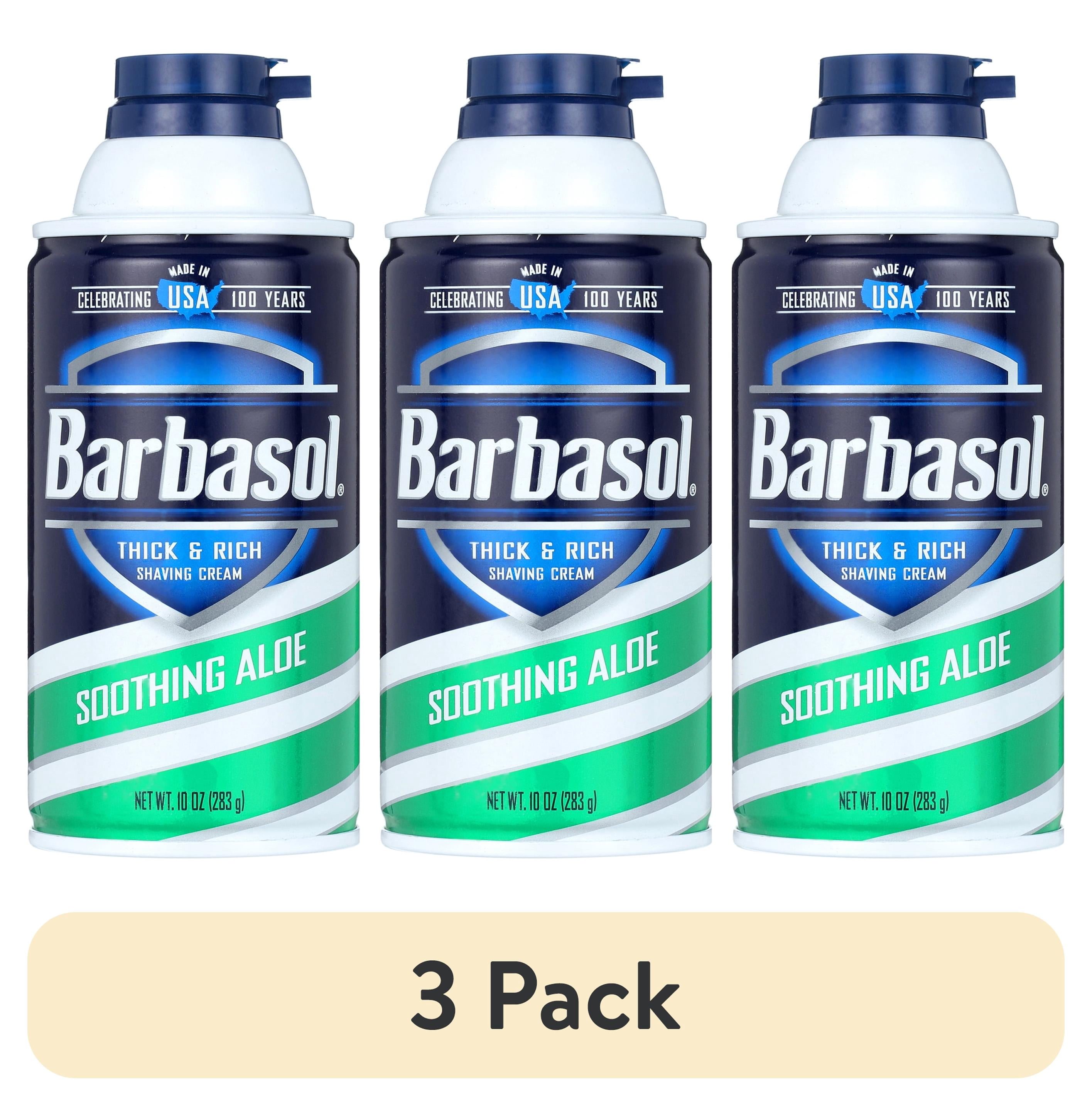 (3 pack) Barbasol Mens Shaving Cream Soothing Aloe - 10 oz - Walmart.com