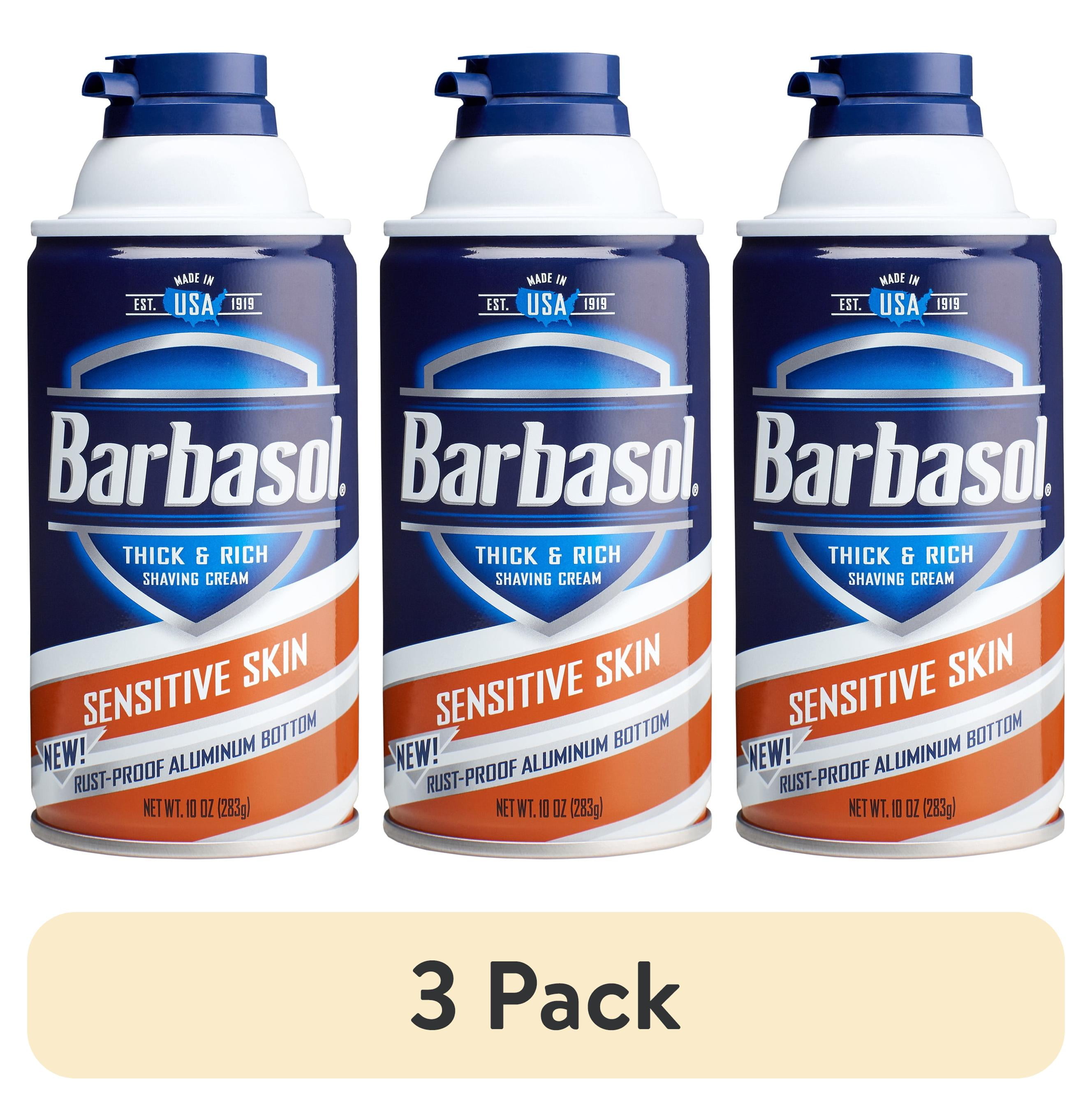 (3 pack) Barbasol Sensitive Skin Thick & Rich Shaving Cream for Men, 10 ...