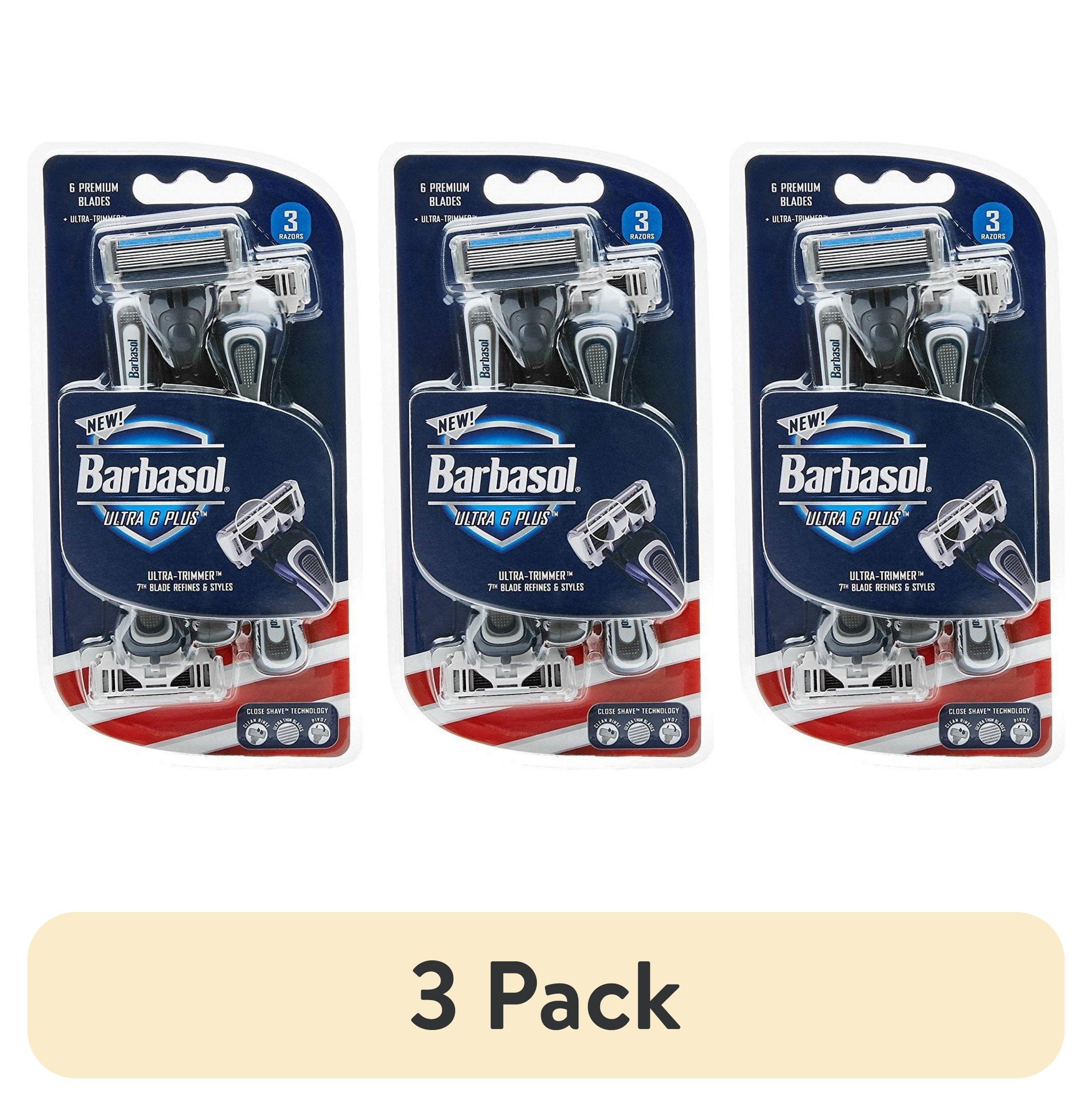(3 pack) Barbasol Ultra 6 Plus Premium Blade Ultra Trimmer Disposable ...