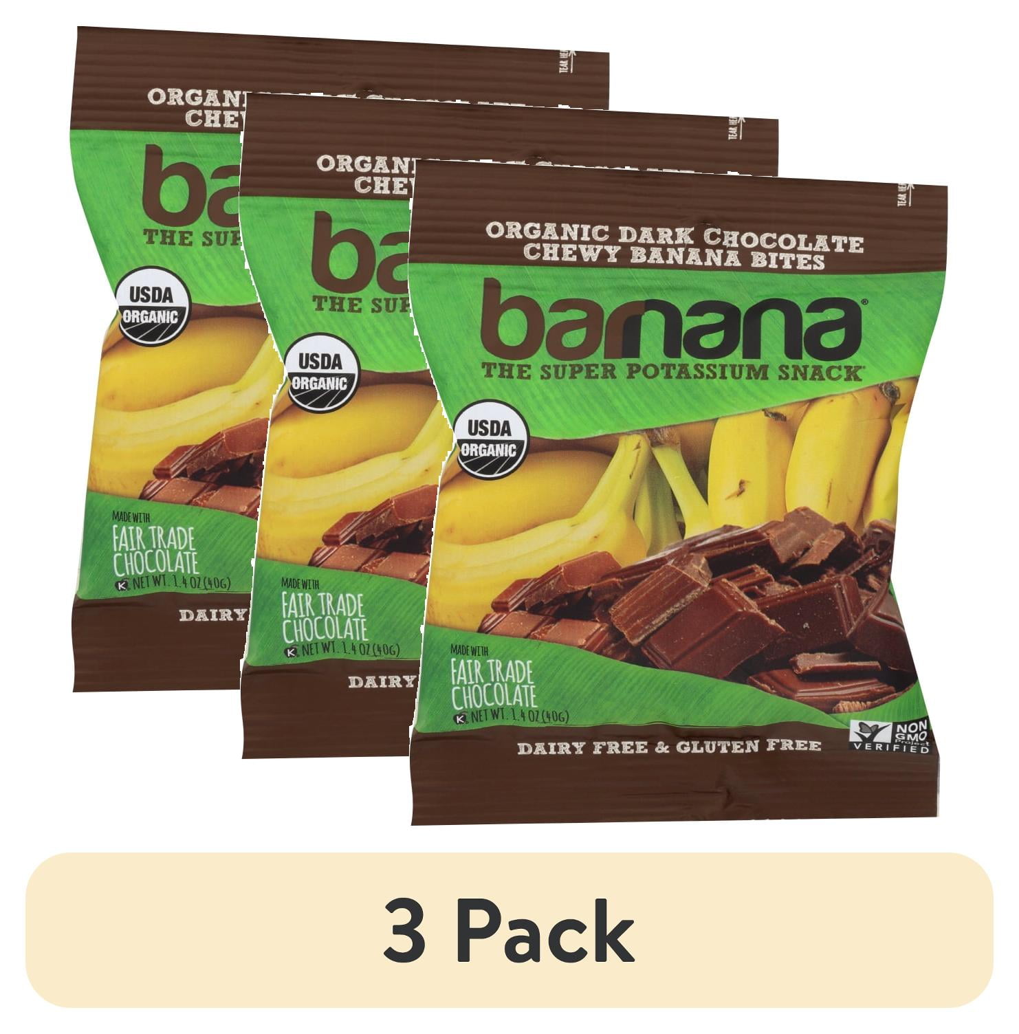 (3 pack) Barnana Organic Chocolate Chewy Banana Bites, 1.4 oz - Walmart.com