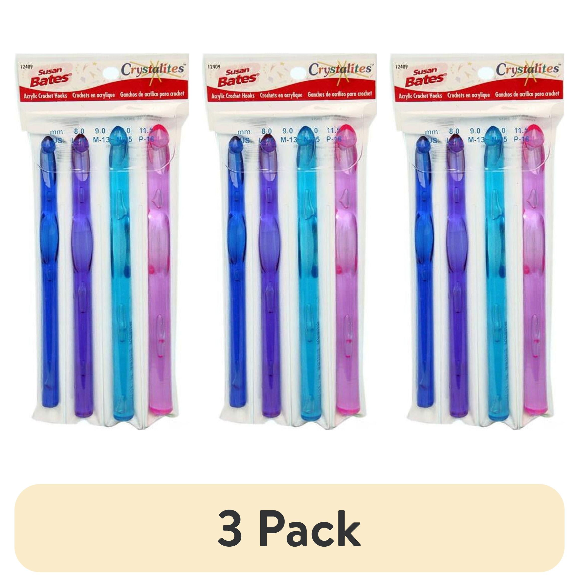 (3 pack) Bates Crystalites Crochet Hook Set Sz L,M,N,P - Walmart ...
