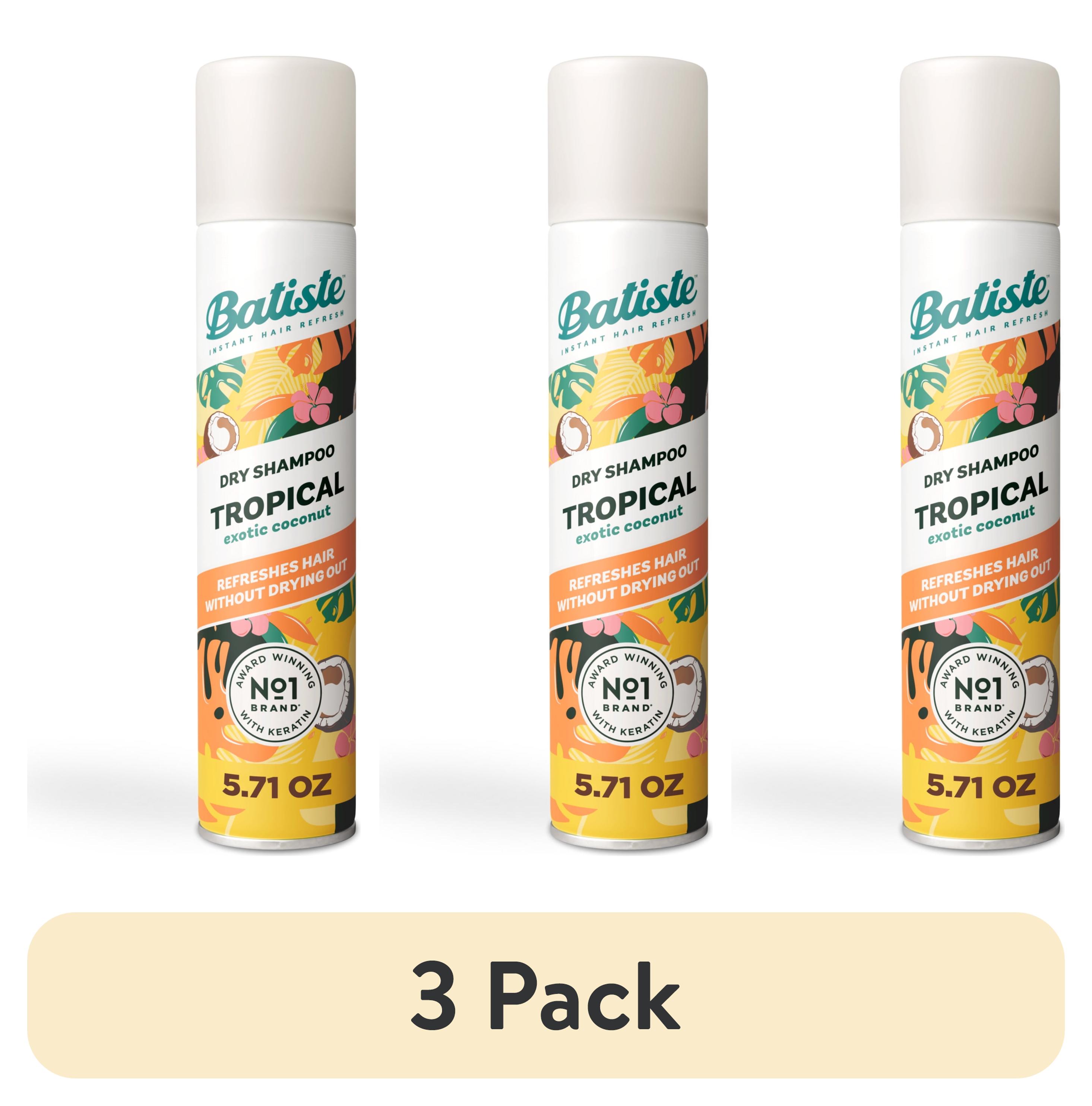 (3 pack) Batiste Dry Shampoo, Tropical Fragrance, Refresh Hair Between ...