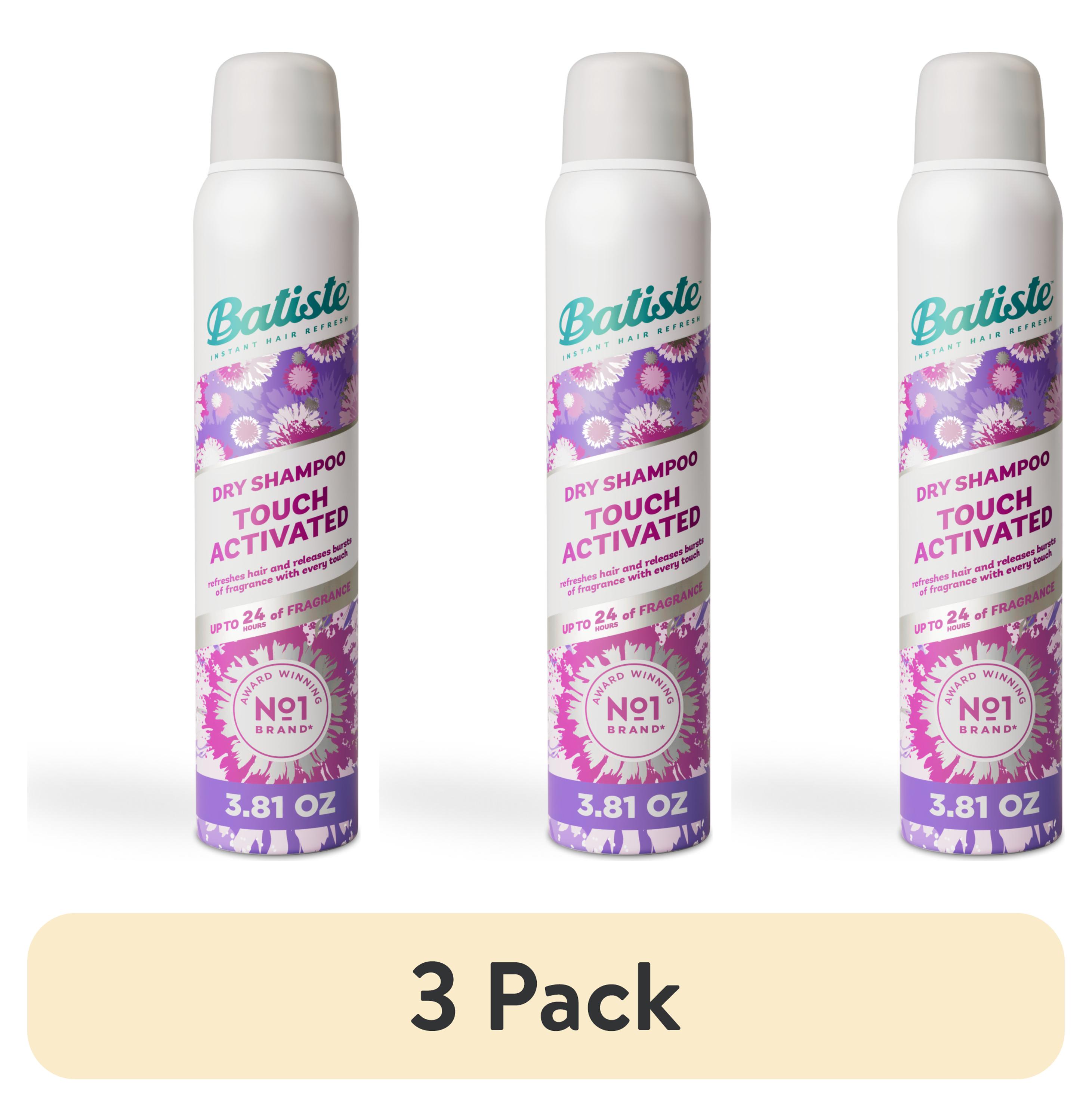 (3 pack) Batiste Touch Activated Dry Shampoo, Absorbs Oil with Scent ...