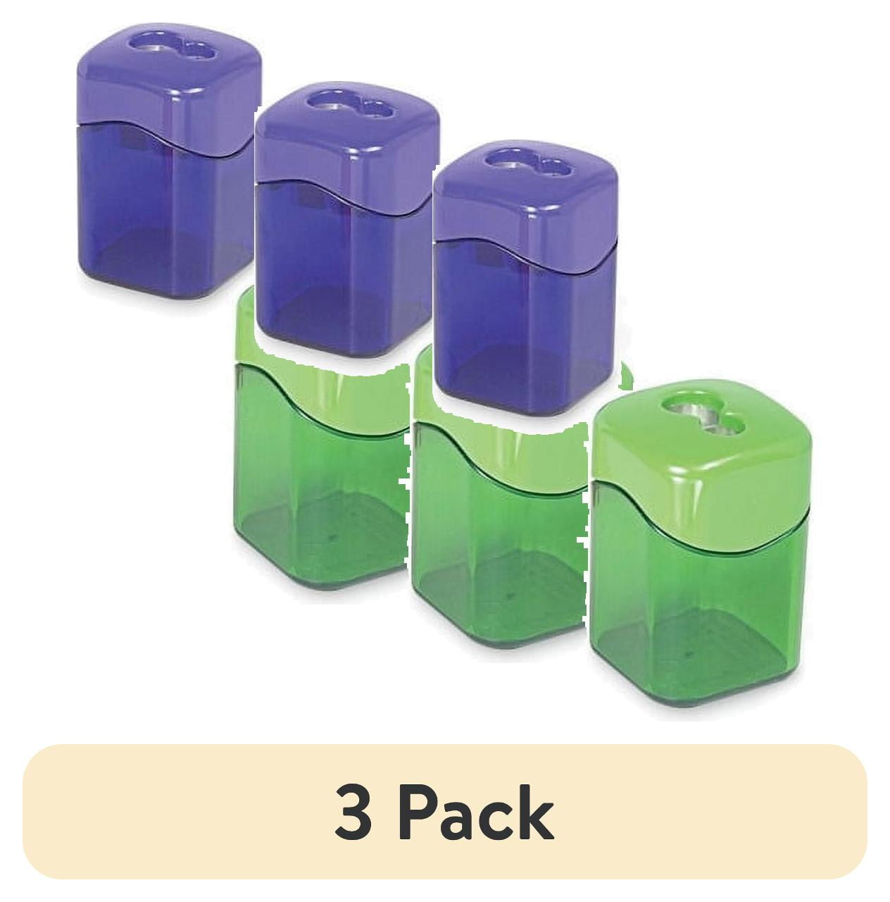 (3 pack) Baumgartens Dual Hole Wave Sharpener with Receptacle Handheld ...