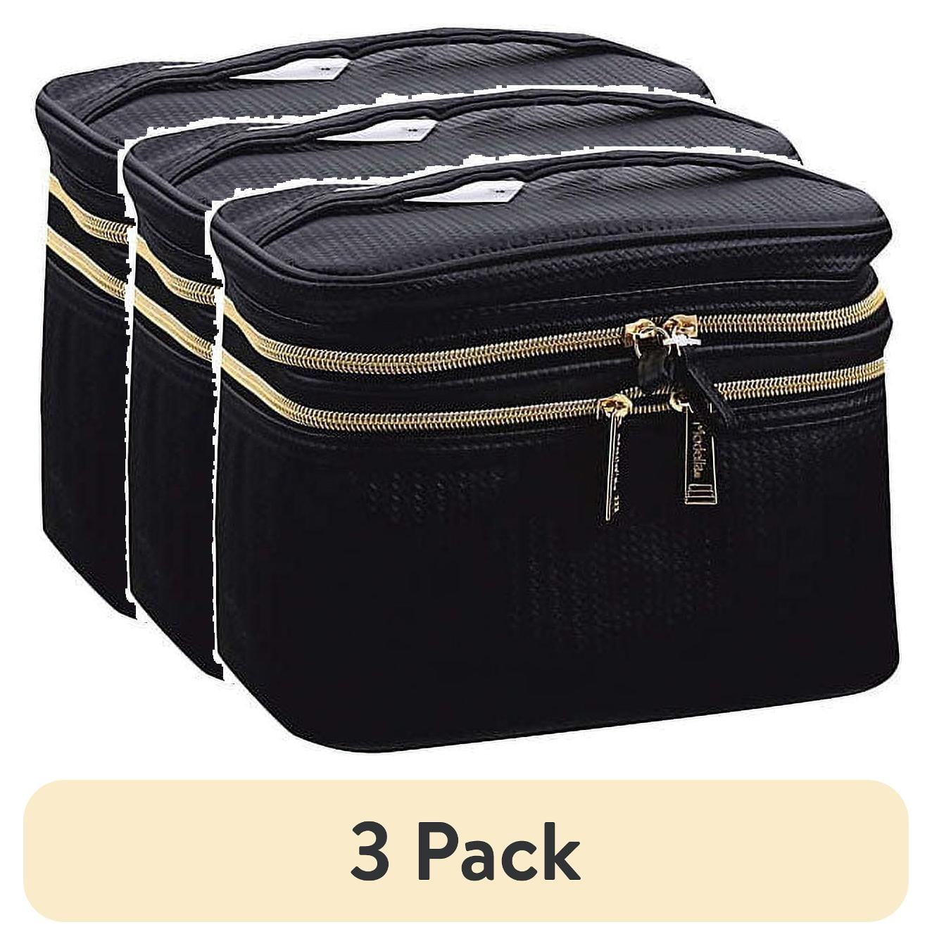 (3 pack) Beauty 360 5-Piece Double Zipper Train Case Travel Set in ...