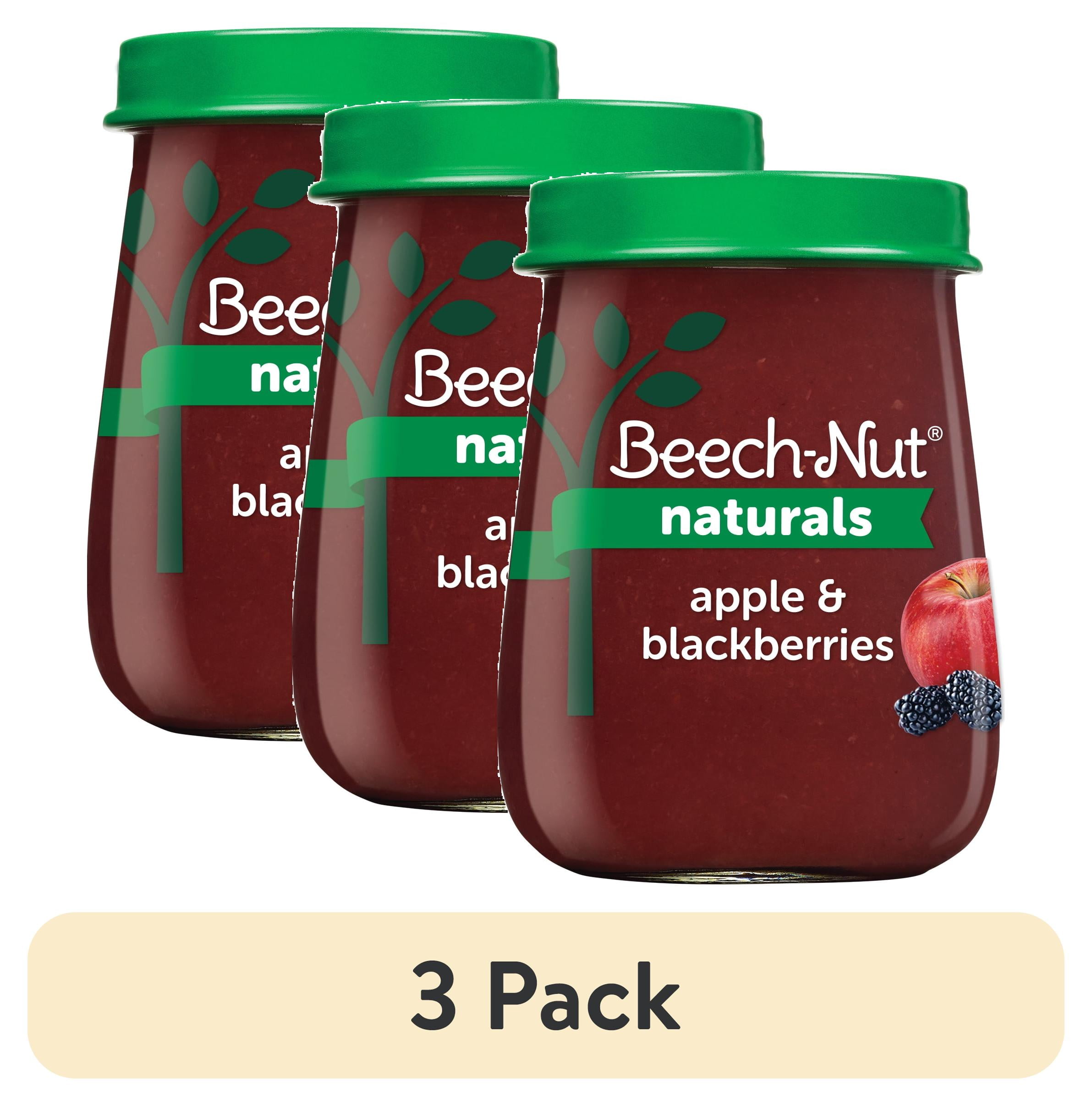 (3 pack) Beech-Nut Naturals Stage 2 Baby Food, Apple & Blackberries, 4 ...