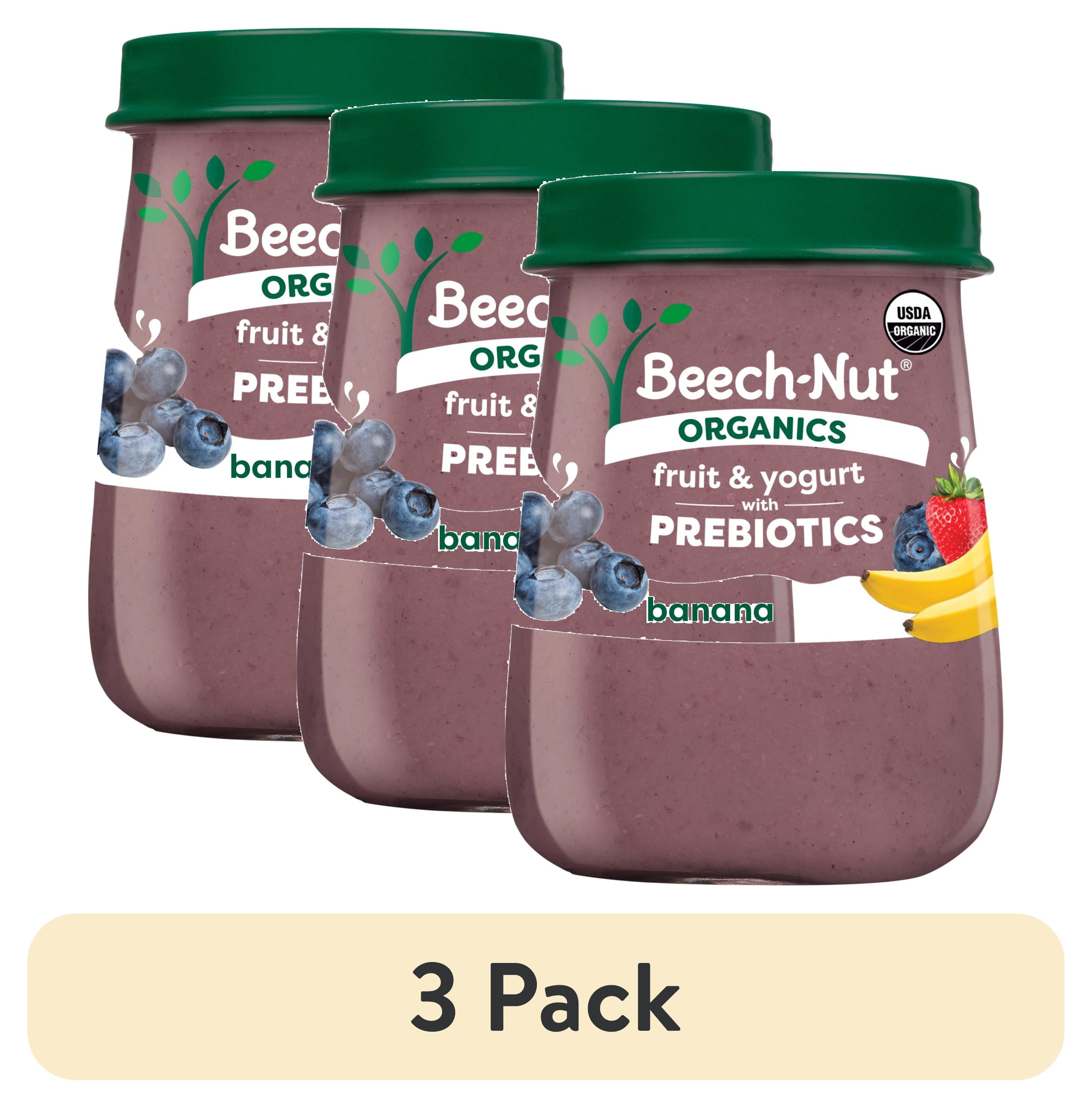 (3 pack) Beech-Nut Organics Fruit & Yogurt Baby Food + Prebiotics ...