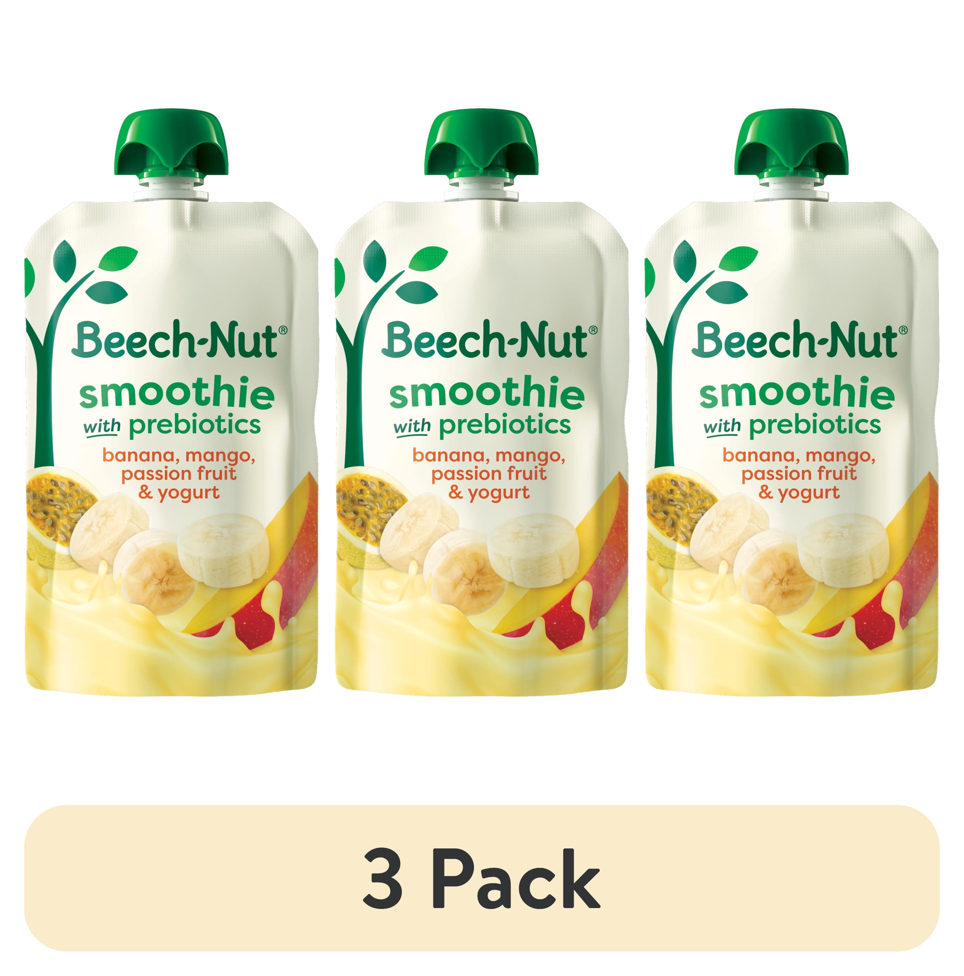 (3 pack) Beech-Nut Smoothie + Prebiotics for Toddlers, Banana Mango Psn ...