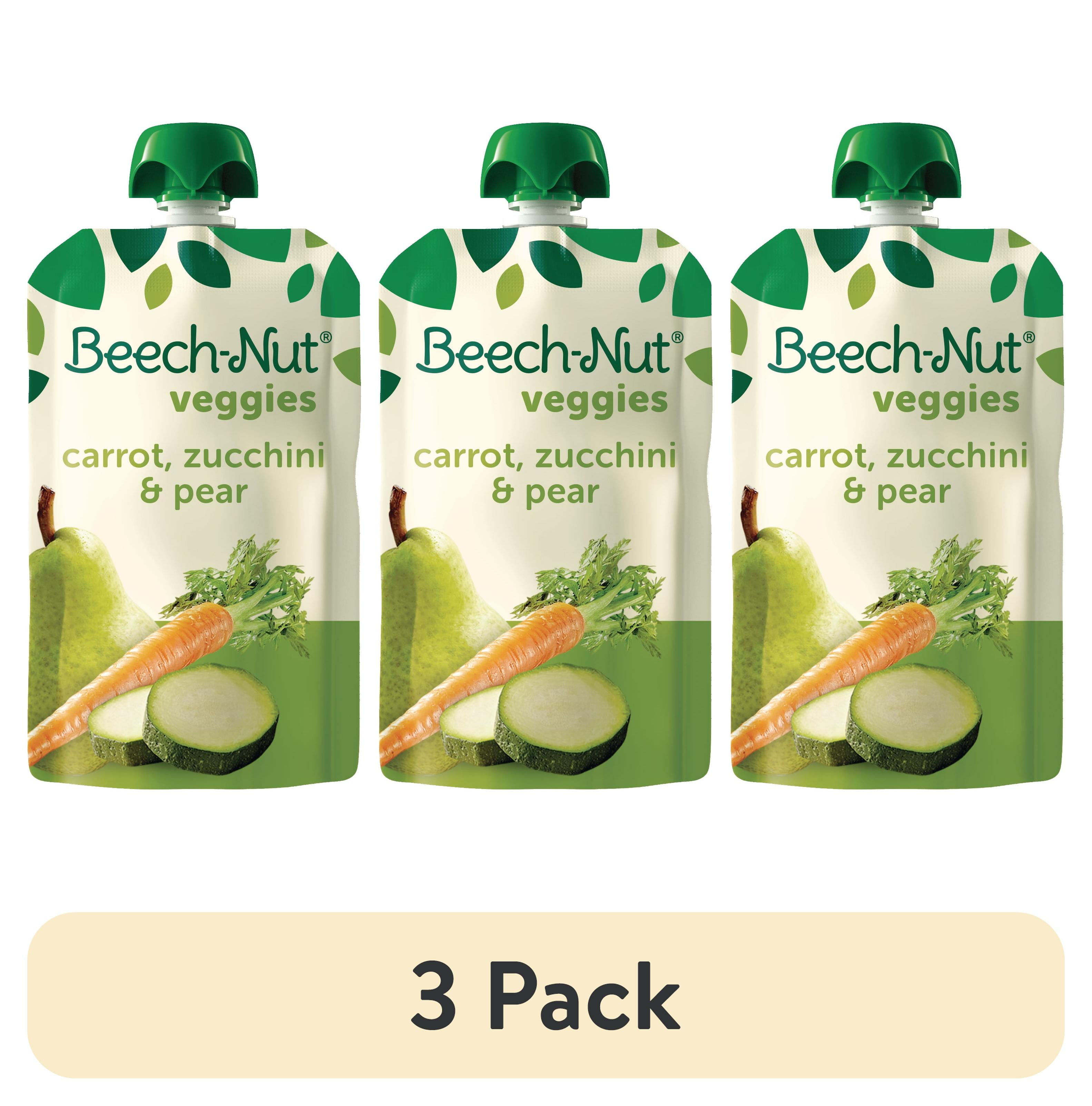 (3 pack) Beech-Nut Veggies Stage 2 Baby Food, Carrot Zucchini & Pear, 3 ...