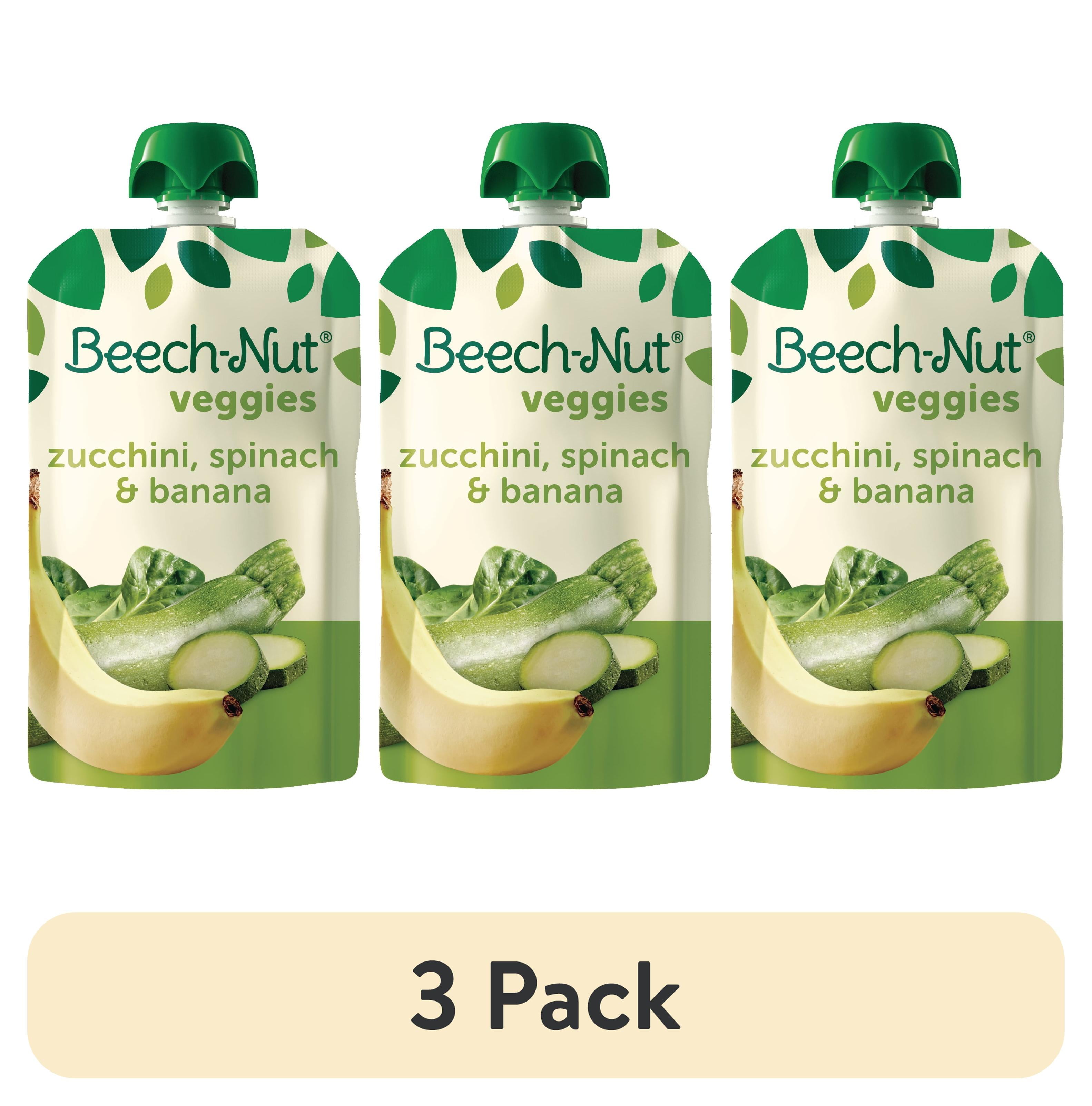 (3 pack) Beech-Nut Veggies Stage 2 Baby Food, Zucchini Spinach & Banana ...