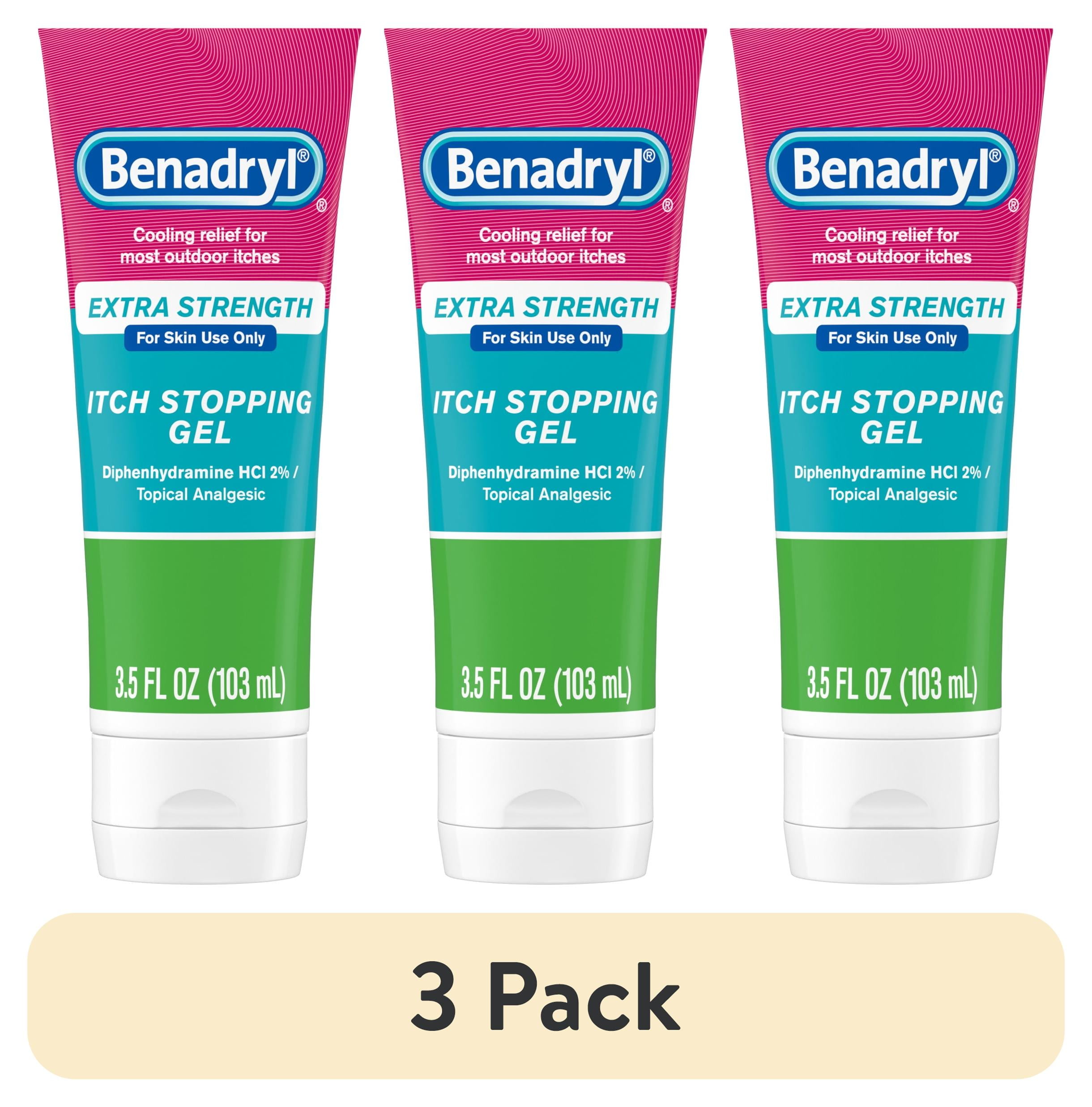 (3 pack) Benadryl Extra Strength Anti-Itch Topical Analgesic Gel, 3.5 fl. oz - Walmart.com