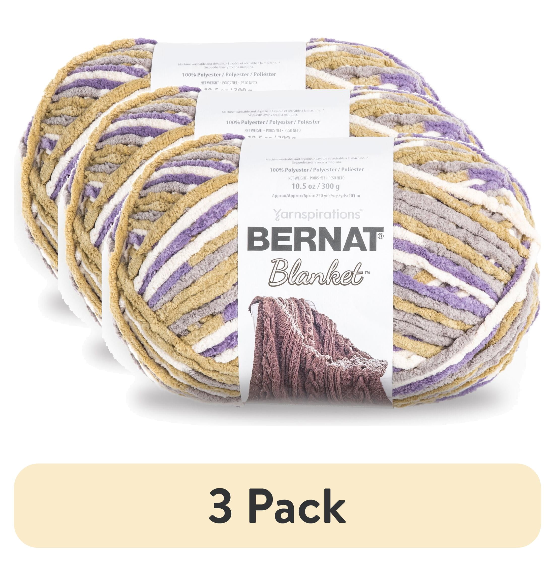 (3 pack) Bernat Blanket Yarn, 300g, Lilac Bush - Walmart.com