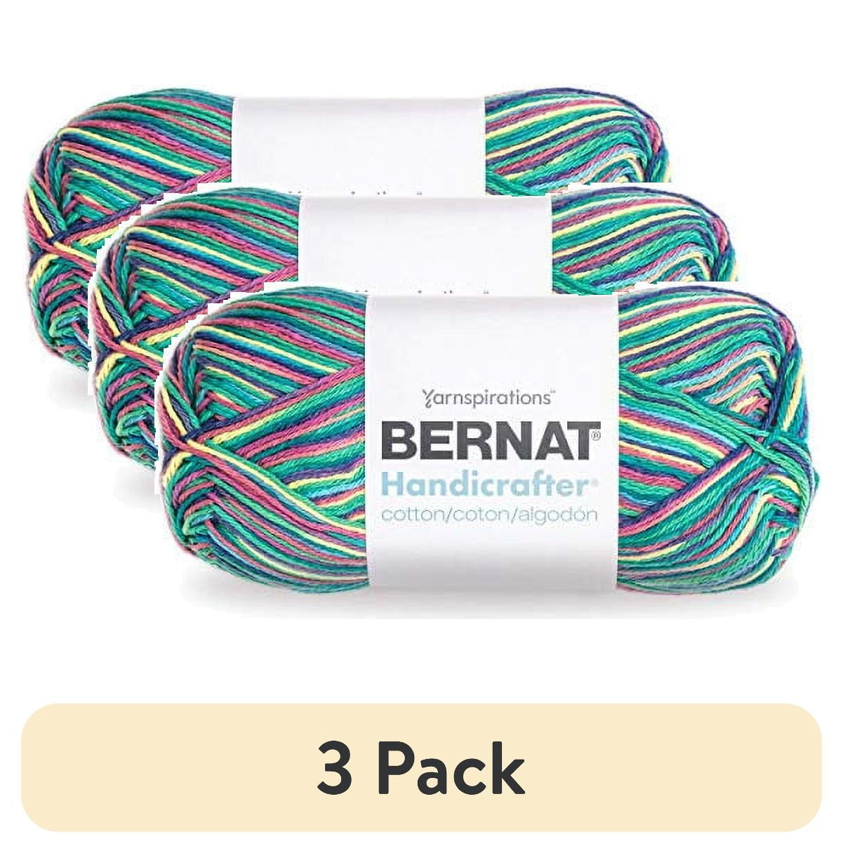 (3 pack) Bernat Handicrafter Cotton Yarn, Gauge 4 Medium Worsted ...