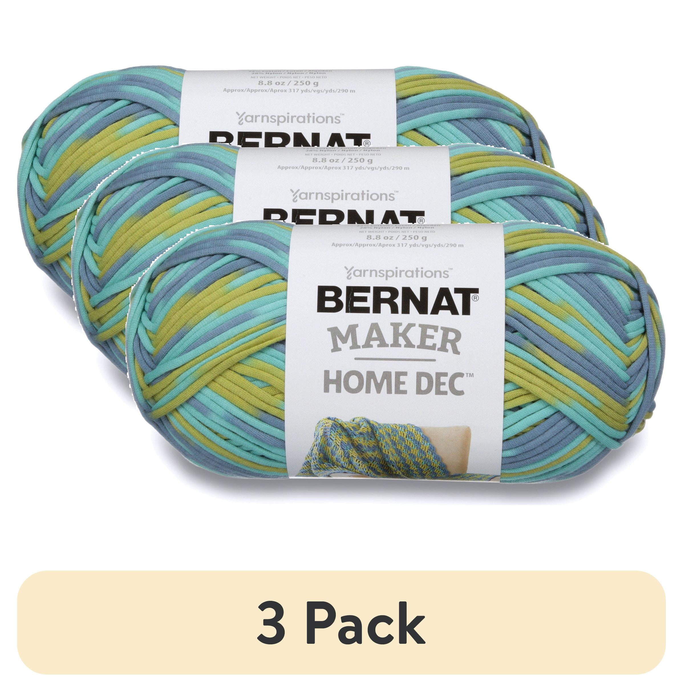 (3 pack) Bernat® Maker Home Dec™ #5 Bulky Cotton-Nylon Yarn, Pacific ...