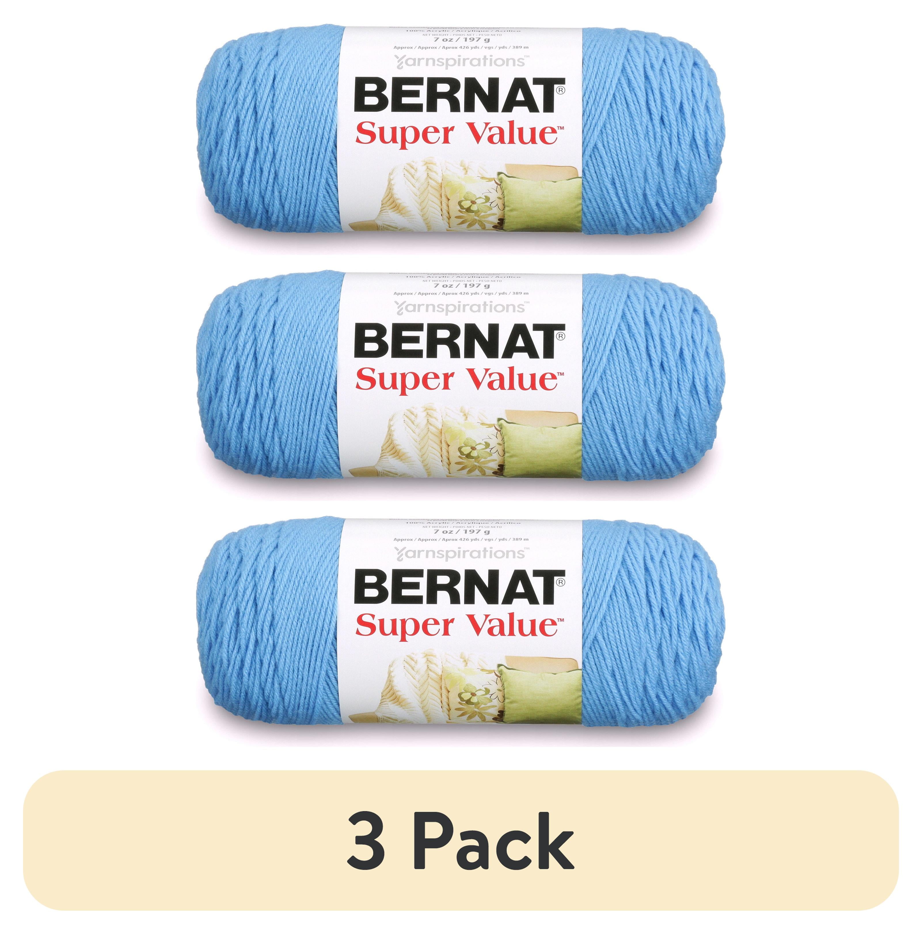 (3 pack) Bernat® Super Value™ #4 Worsted (Medium) Acrylic Yarn, Hot ...