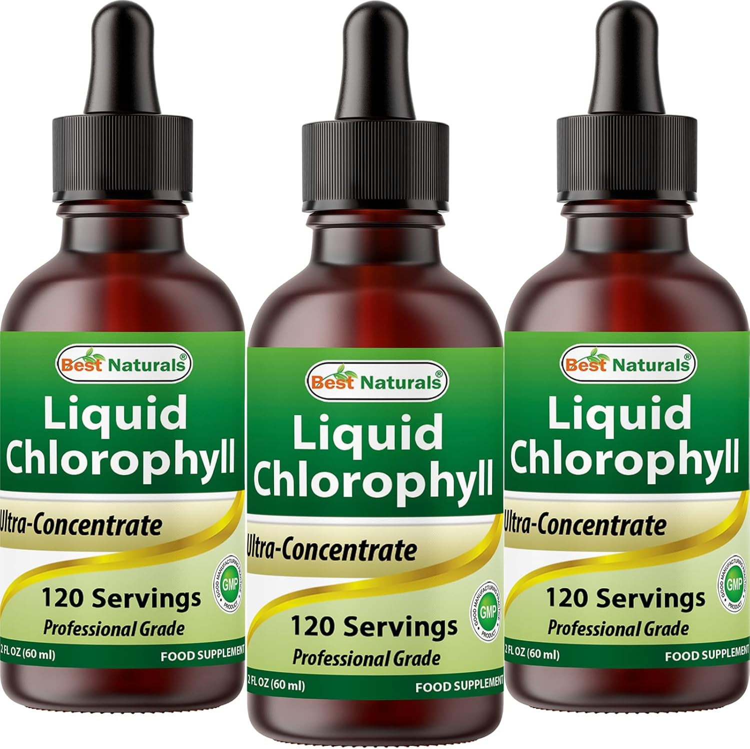 (3 pack) Best Naturals Liquid Chlorophyll Drops 50mg, 120 Servings, 2 ...