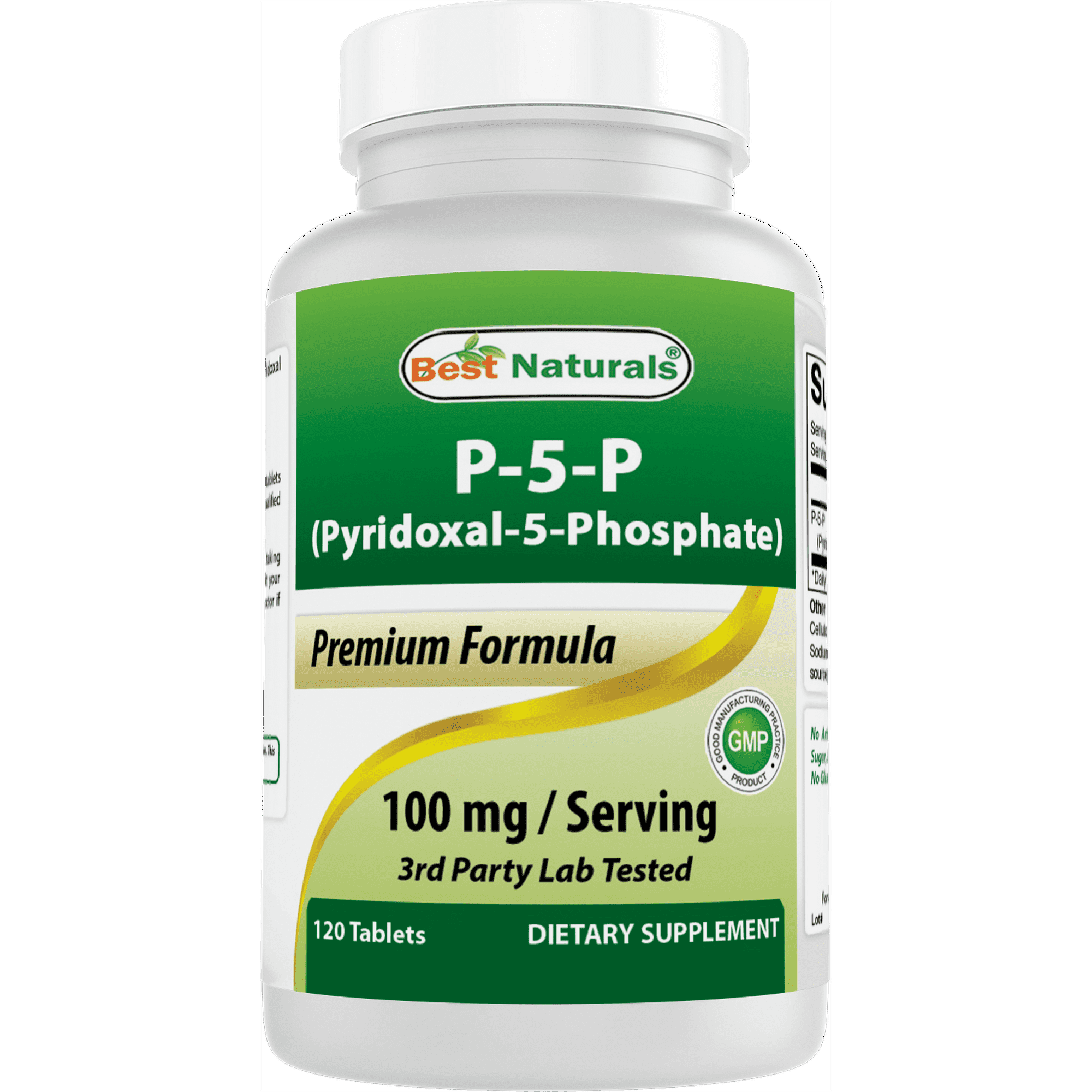 (3 pack) Best Naturals P5P Vitamin B6 (Pyridoxal 5 Phosphate) 100 mg ...