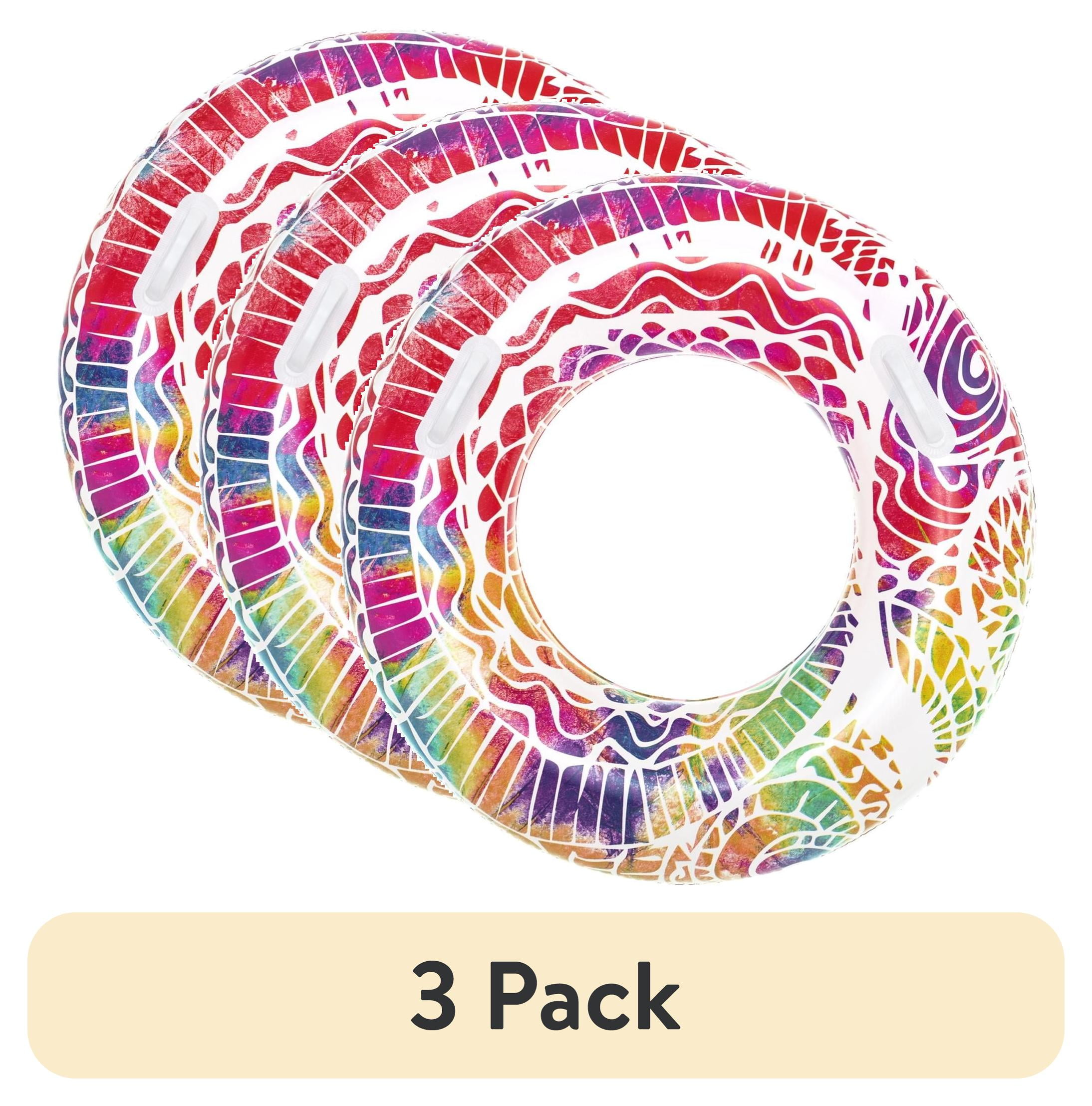 (3 pack) Bestway 36" Summer Swim Ring Pool Float, Vibrant Tropical ...