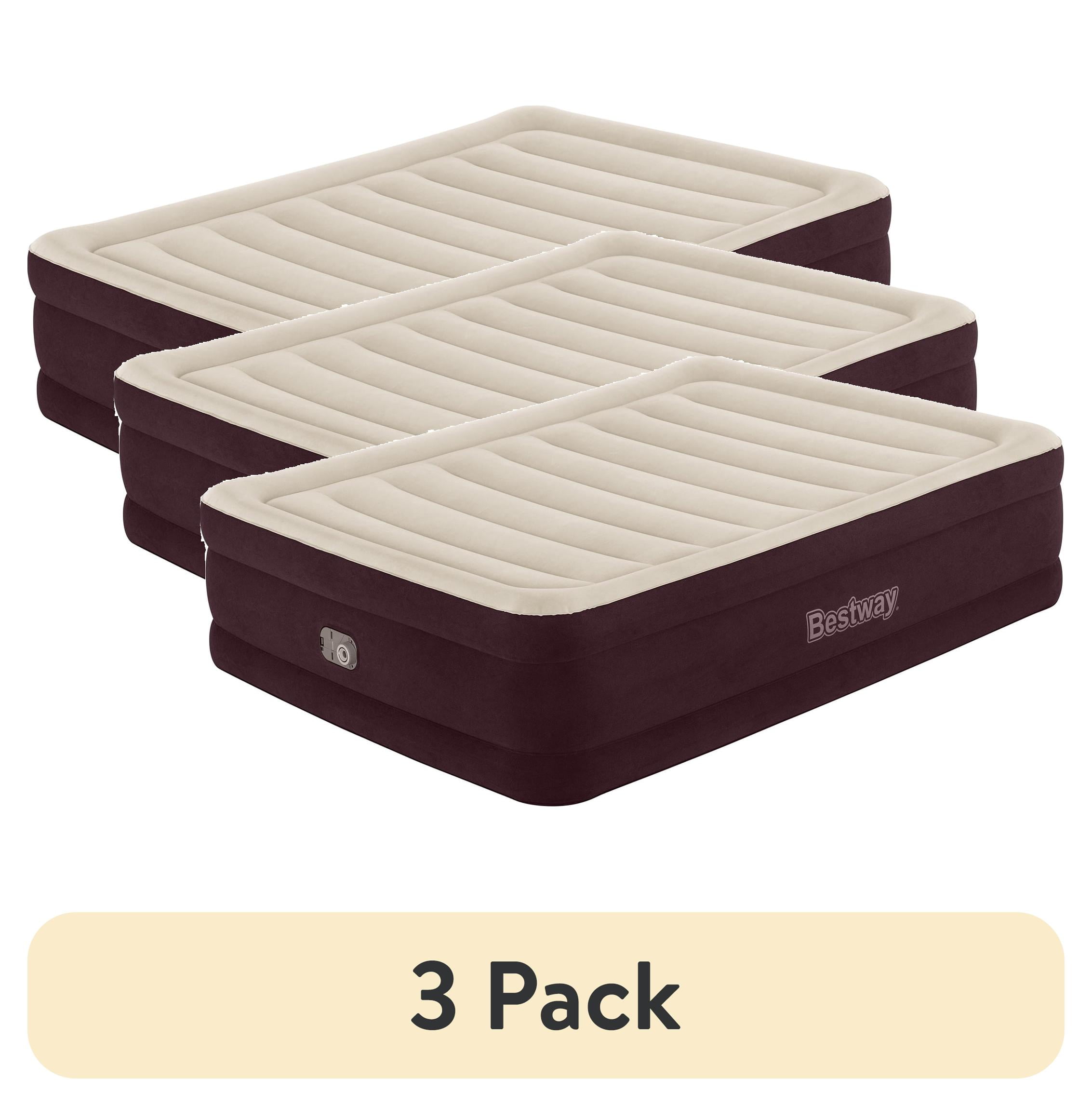 (3 pack) Bestway® Maroon Tritech Air Mattress Queen 20" with Built-in ...