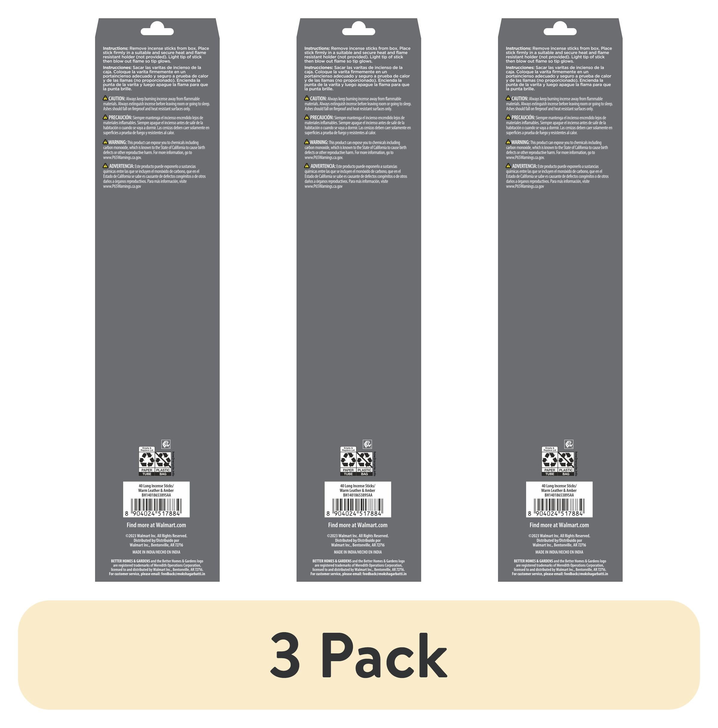 10 Charcoal Incense Sticks - Amber & Saffron Fragrance - Walmart.com