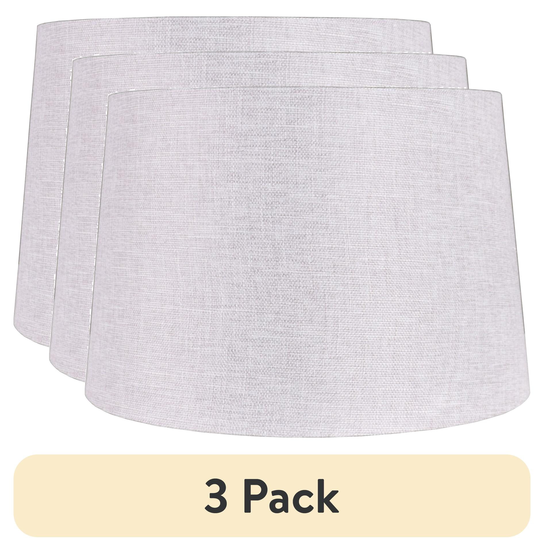 Better Homes & Gardens 3 Pack Gray Textured Fabric Drum Lamp Shade ...