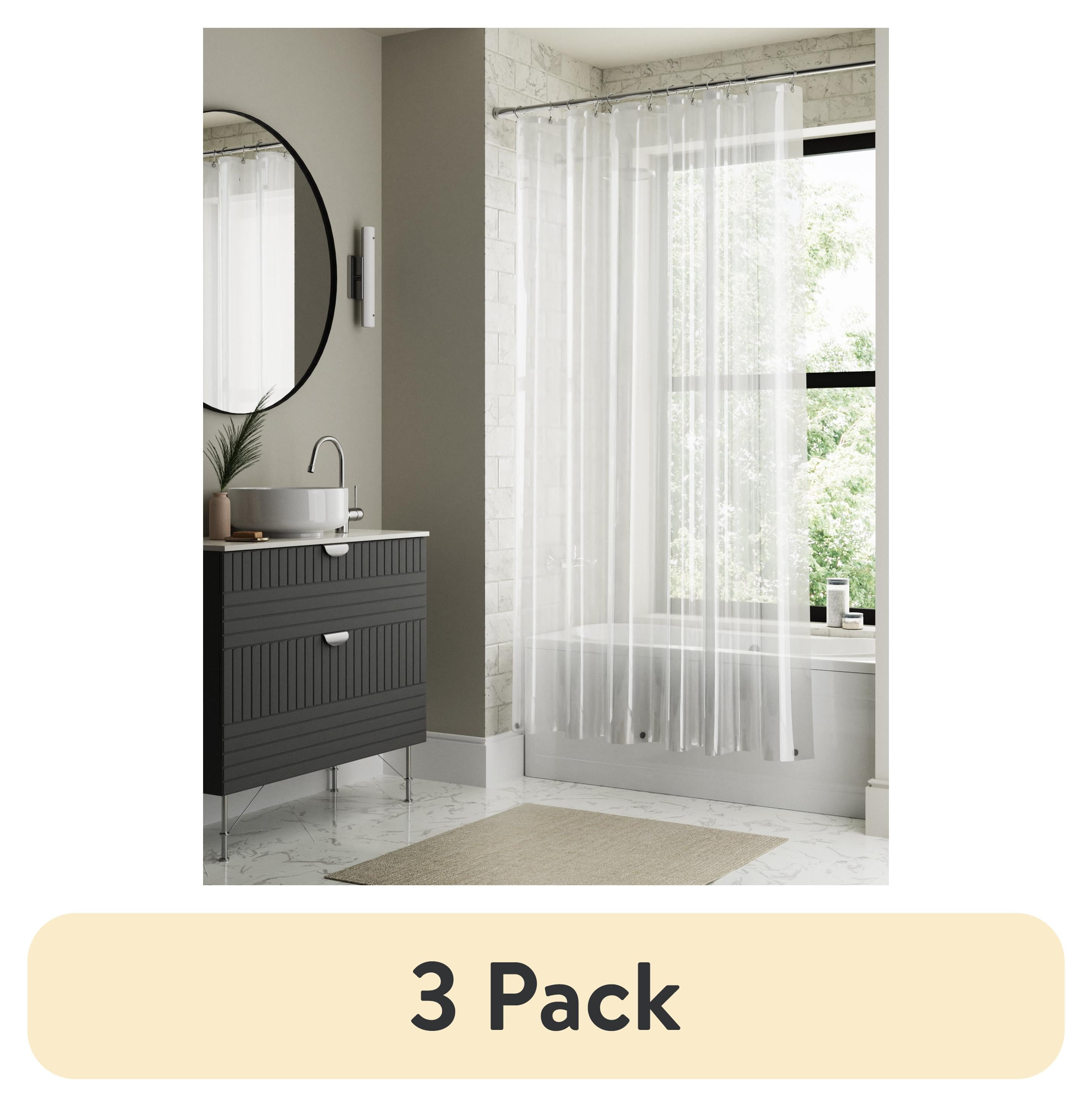 Clear PEVA Shower Liner - Waterproof & Mildew Resistant - 70 x 72 ...