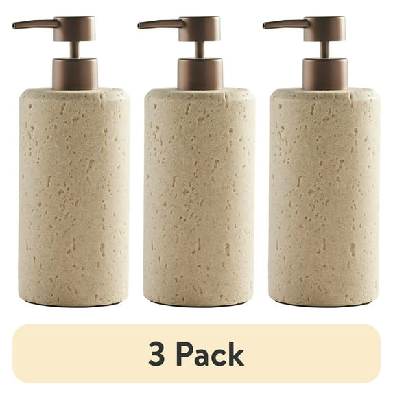 Better Homes & Gardens Faux Stone Soap Dispenser Pump for Bathroom or ...