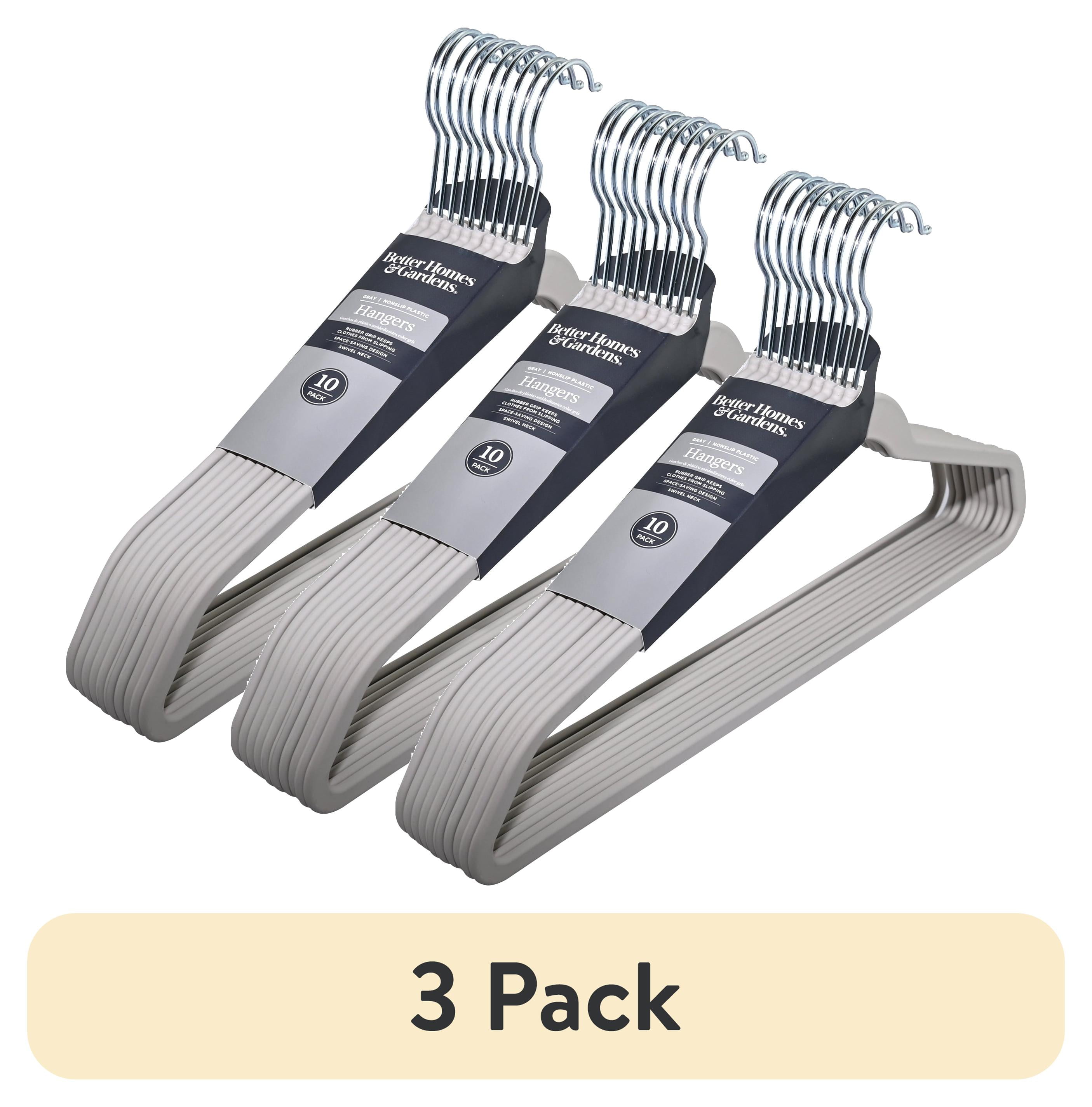 (3 pack) Better Homes & Gardens Non-Slip Rubberized Hangers – 10-Pack ...