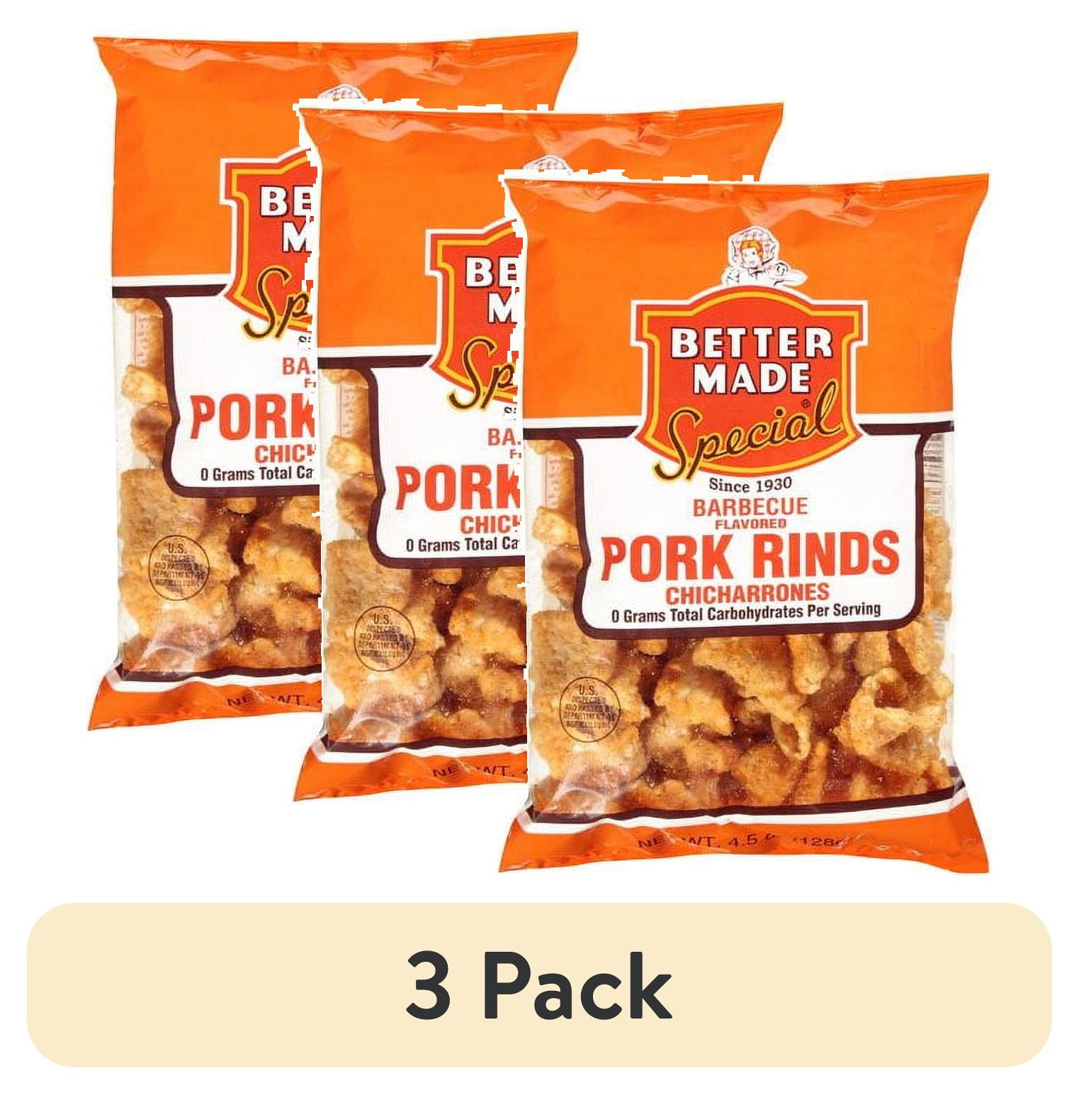 (3 pack) Better Made Special Barbecue Flavored Chicharrones Pork Rinds ...