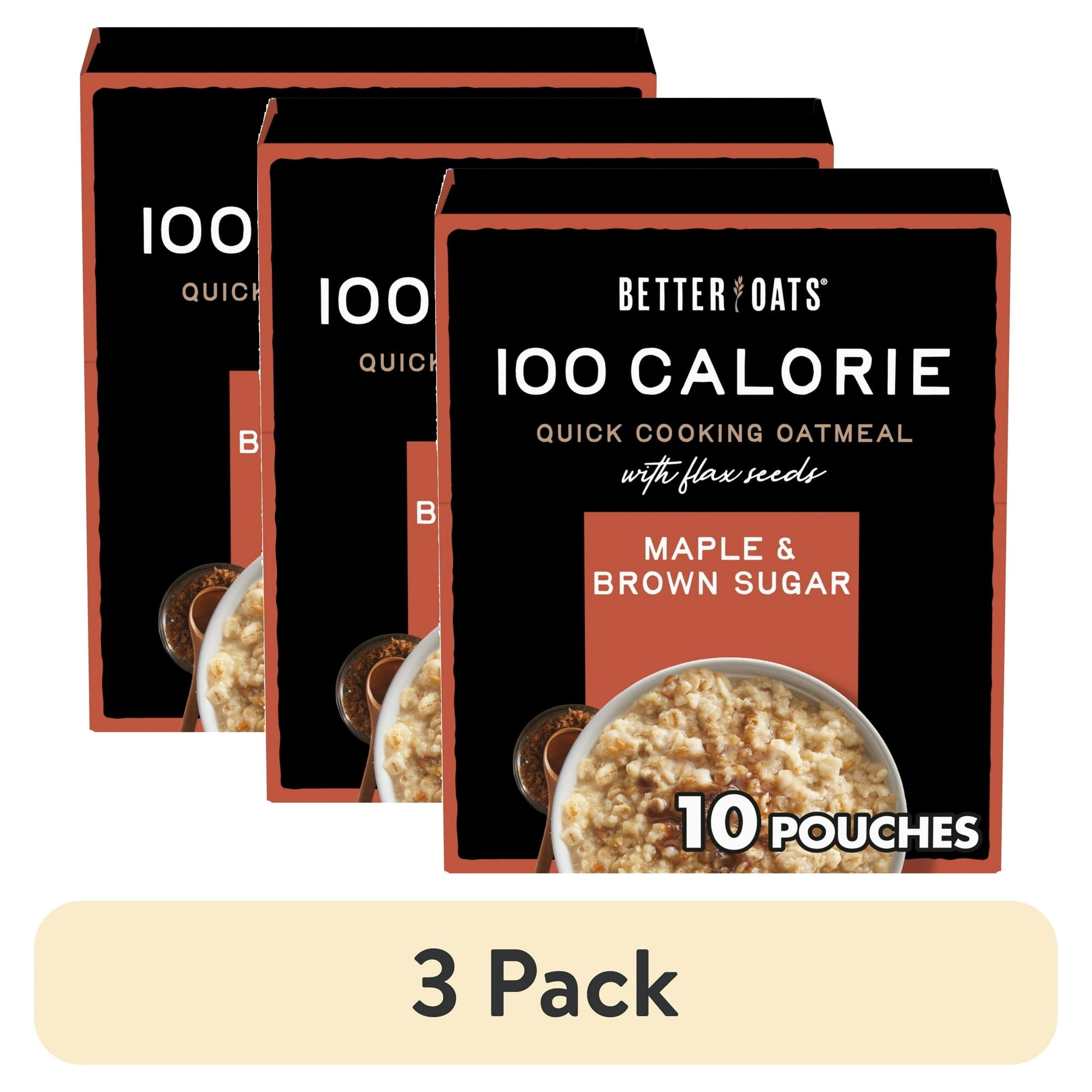 (3 pack) Better Oats 100 Calorie Maple and Brown Sugar Oatmeal with ...