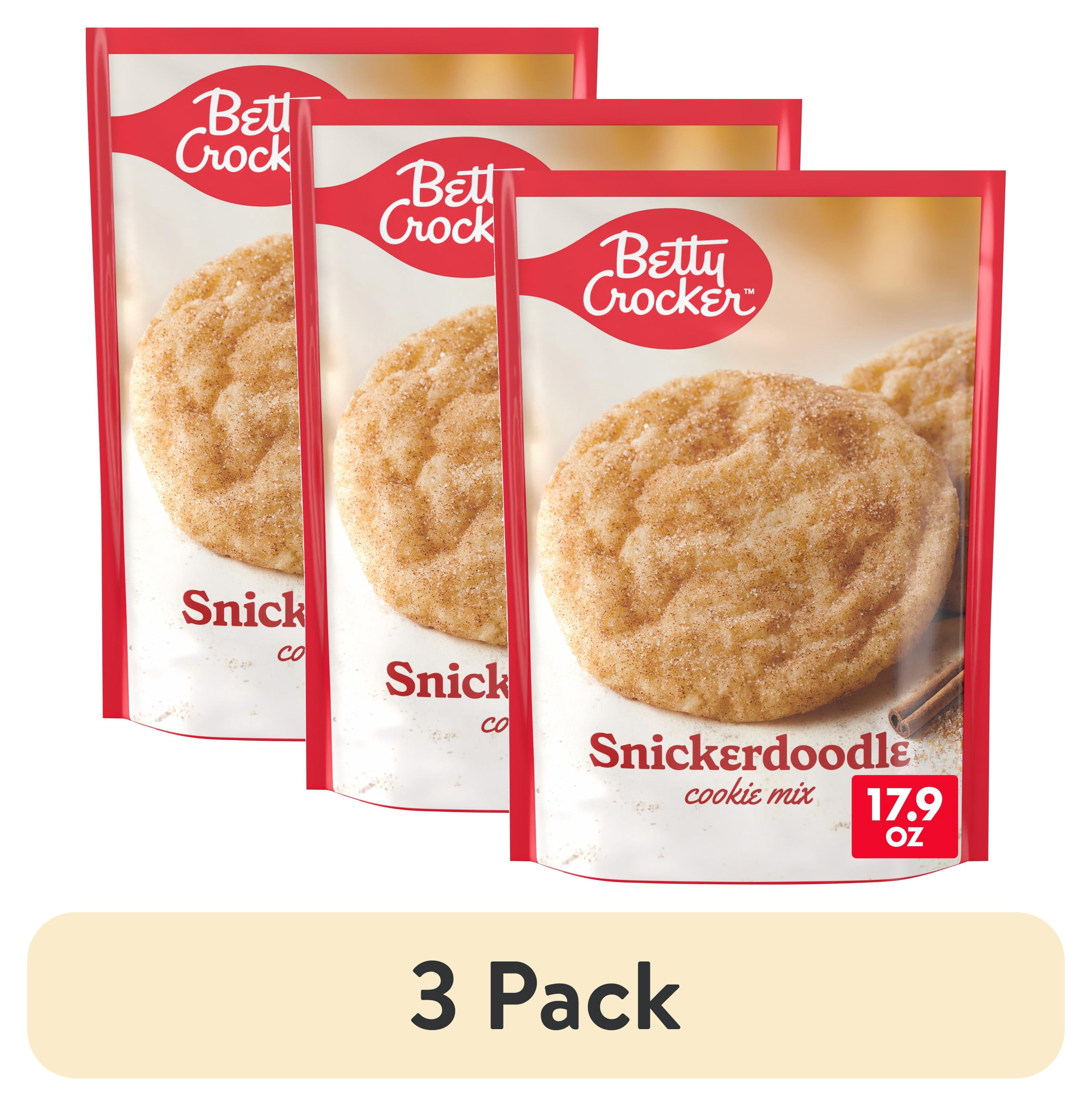 (3 pack) Betty Crocker Snickerdoodle Cookies, Cookie Baking Mix, 17.9 ...