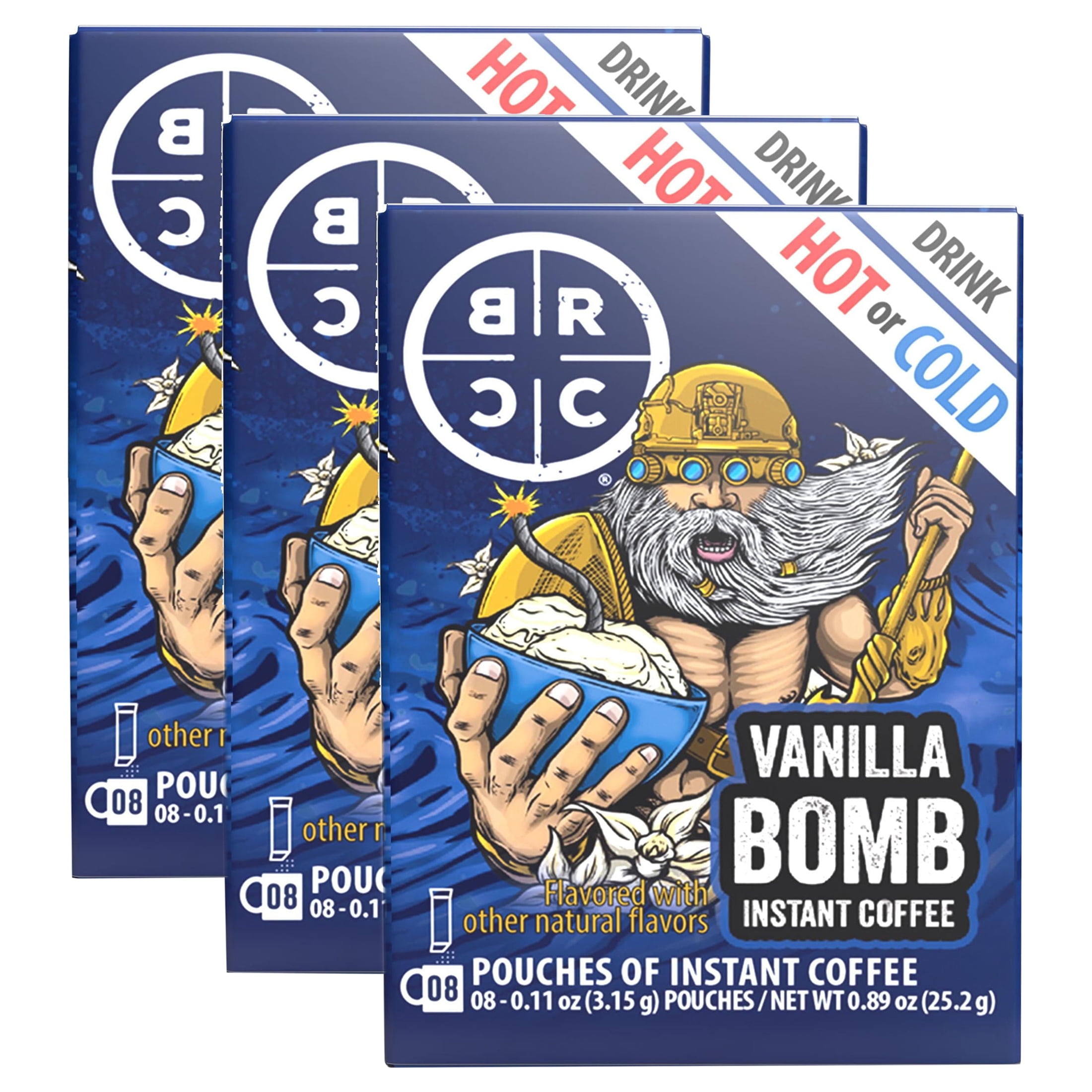 (3 pack) Black Rifle Coffee Company Vanilla Bomb Instant Coffee ...