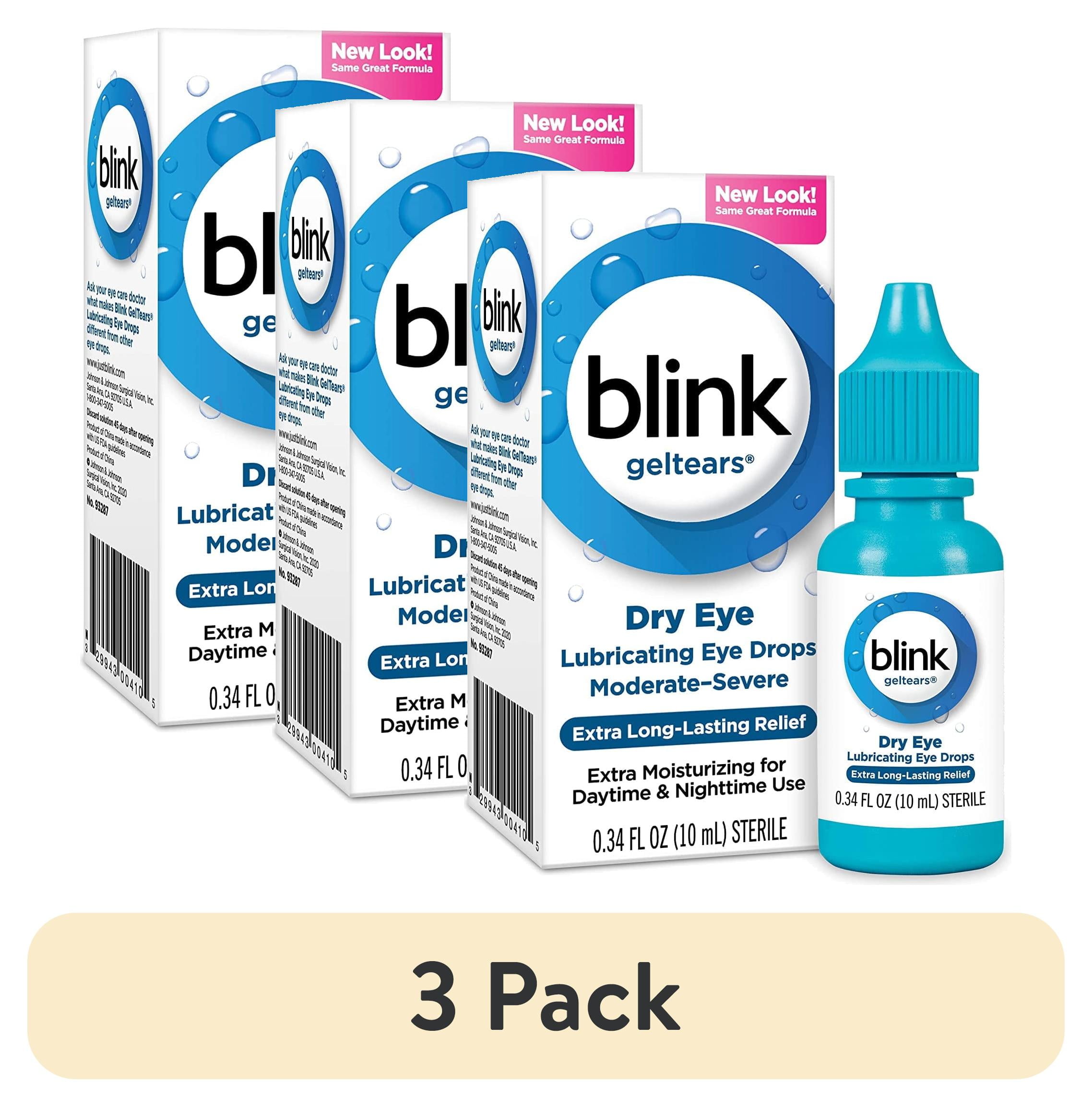 (3 pack) Blink Gel Tears Lubricating Eye Drops Moderate-Severe Dry Eye ...