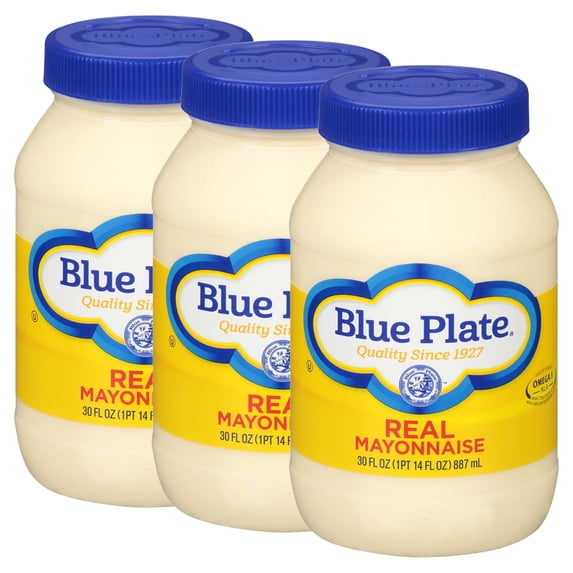 (3 pack) Blue Plate Real Mayonnaise, 30 fl oz Jar - Walmart.com