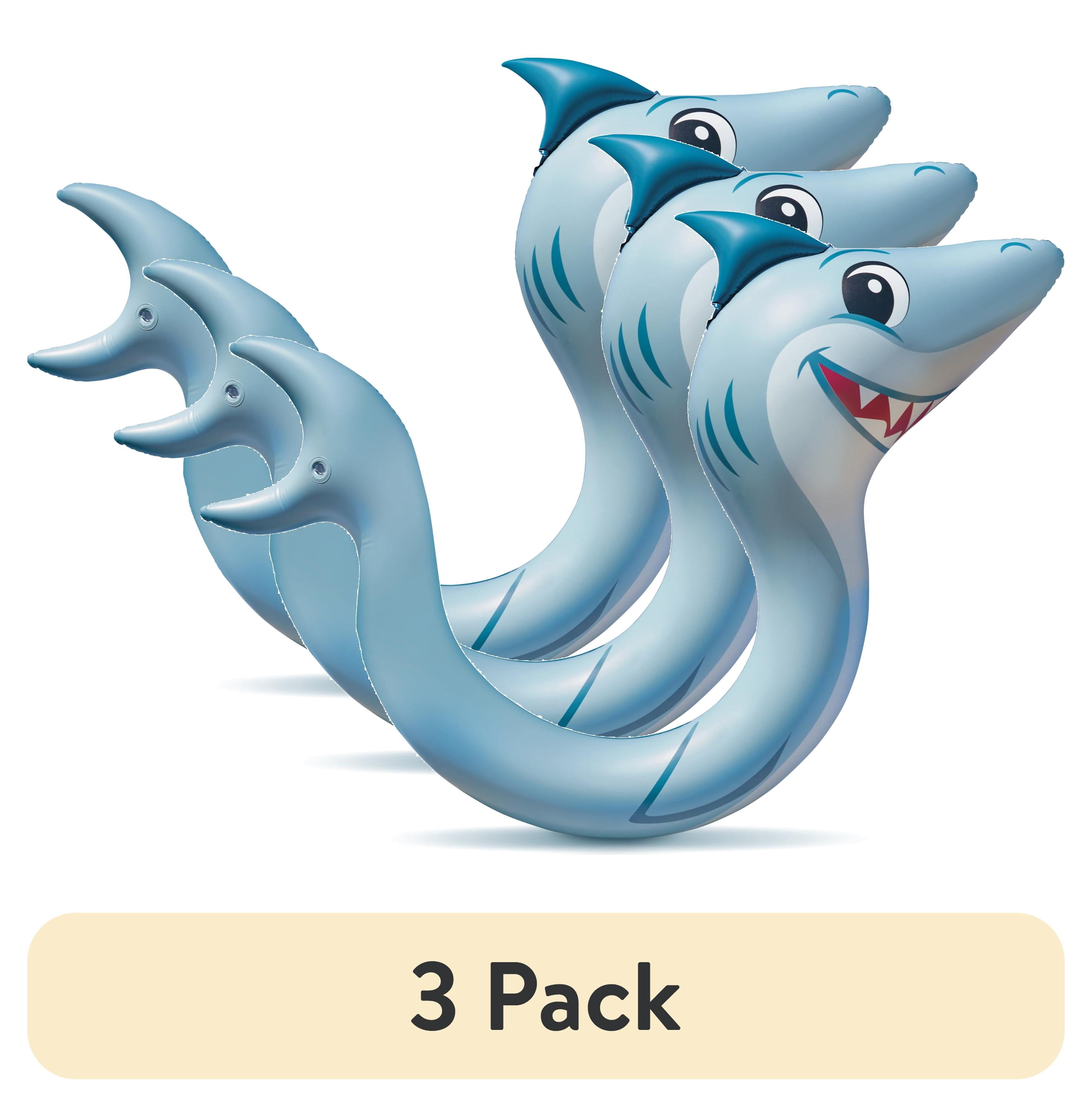 (3 pack) Bluescape Shark Pool Noodle – Inflatable Blue Pool Float for ...
