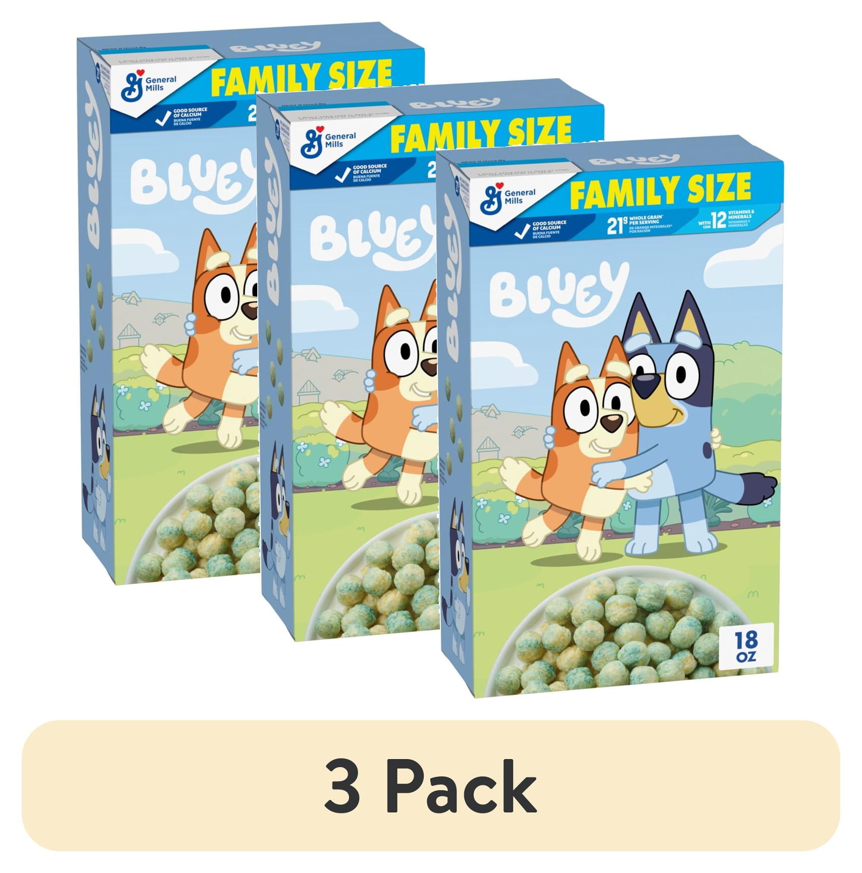 (3 pack) Bluey Cereal, Crispy Corn Cereal Puffs, Made with Whole Grain ...