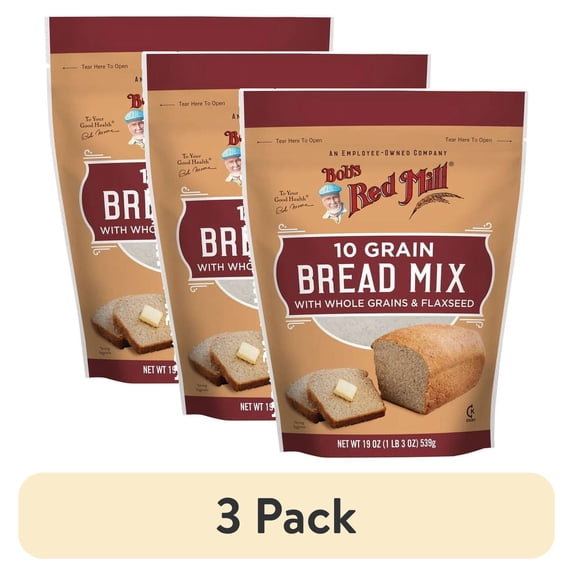 (3 pack) Bob's Red Mill Bread Mix, 10 Grain, 19 oz - Walmart.com