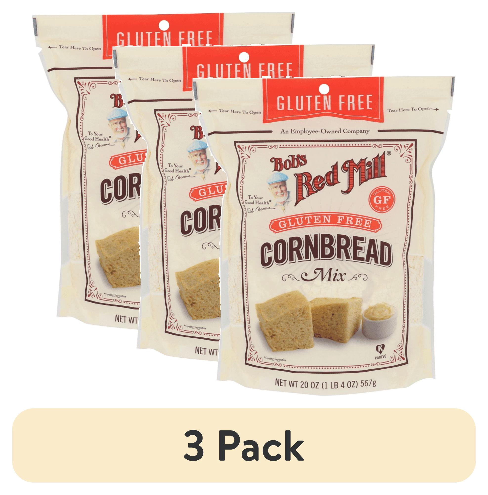 (3 pack) Bob's Red Mill Gluten Free Cornbread Mix 20 oz Pkg - Walmart.com
