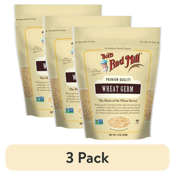 (3 pack) Bob's Red Mill Nutty Wheat Flours Cereal Wheat Germ - 12 Oz ...