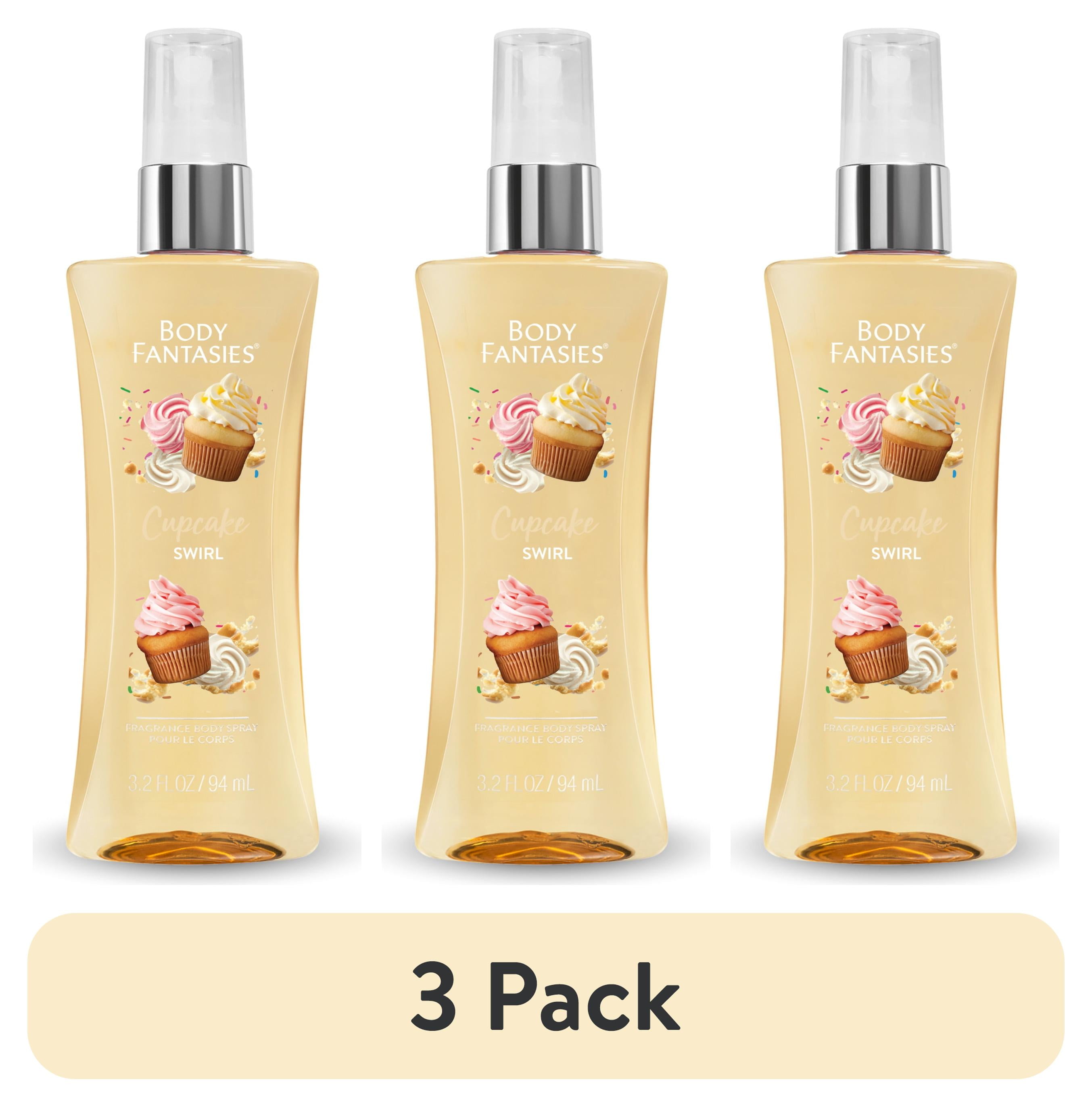 (3 pack) Body Fantasies Signature Fragrance Body Spray, Cupcake Swirl ...