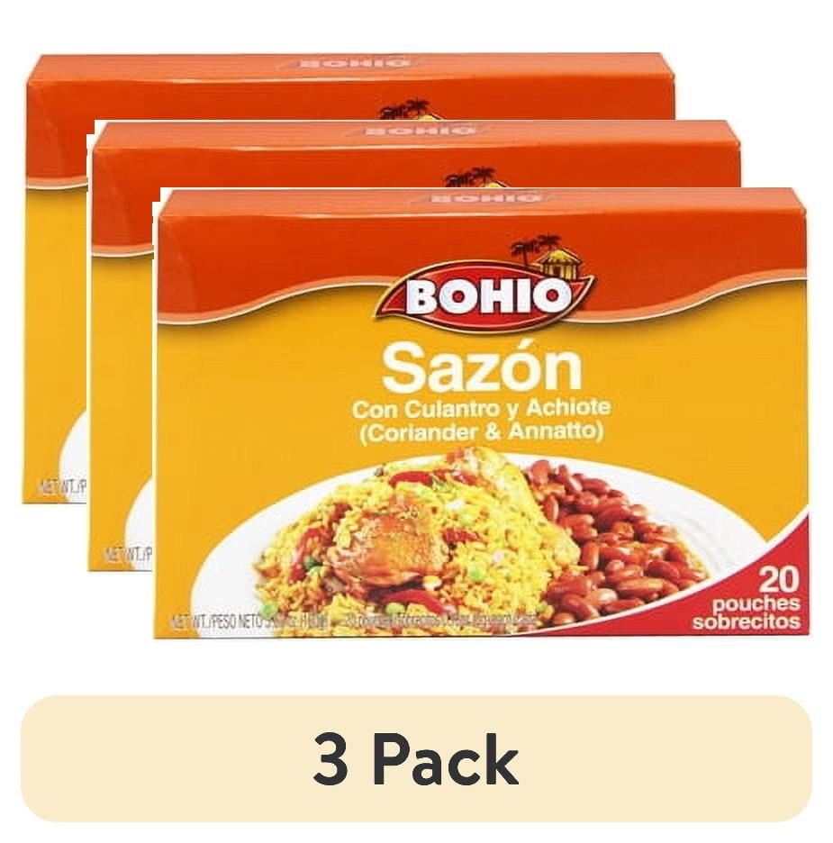 (3 pack) Bohio Sazon Con Culantro Y Achiote, Calorie Free Fat Free Carb ...
