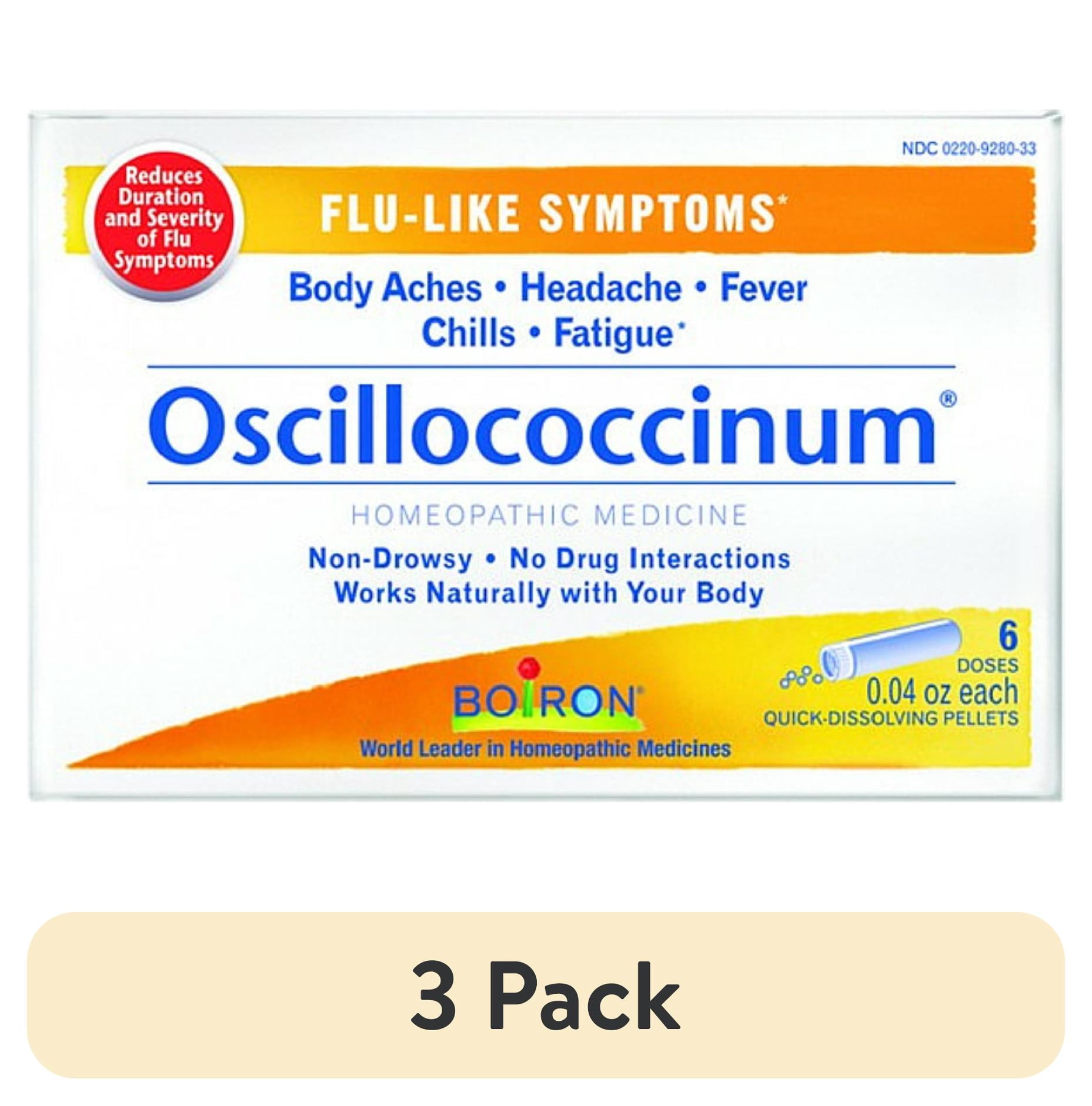(3 pack) Boiron Oscillococcinum Quick-Dissolving Pellets, 6 Each ...