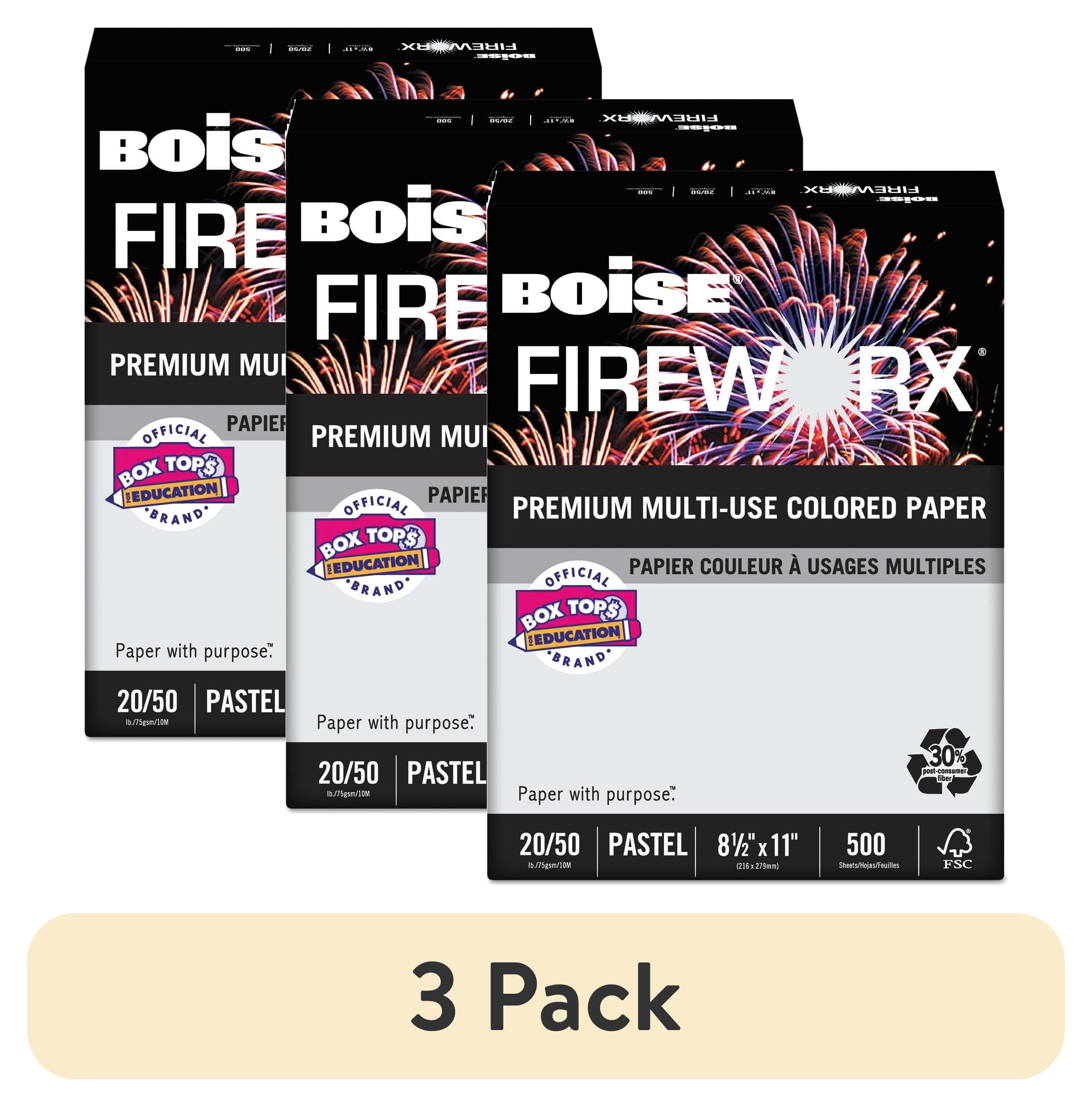 (1 pack) Boise FIREWORX Colored Paper 20lb 8-1/2 x 11 Smoke Gray 500 ...