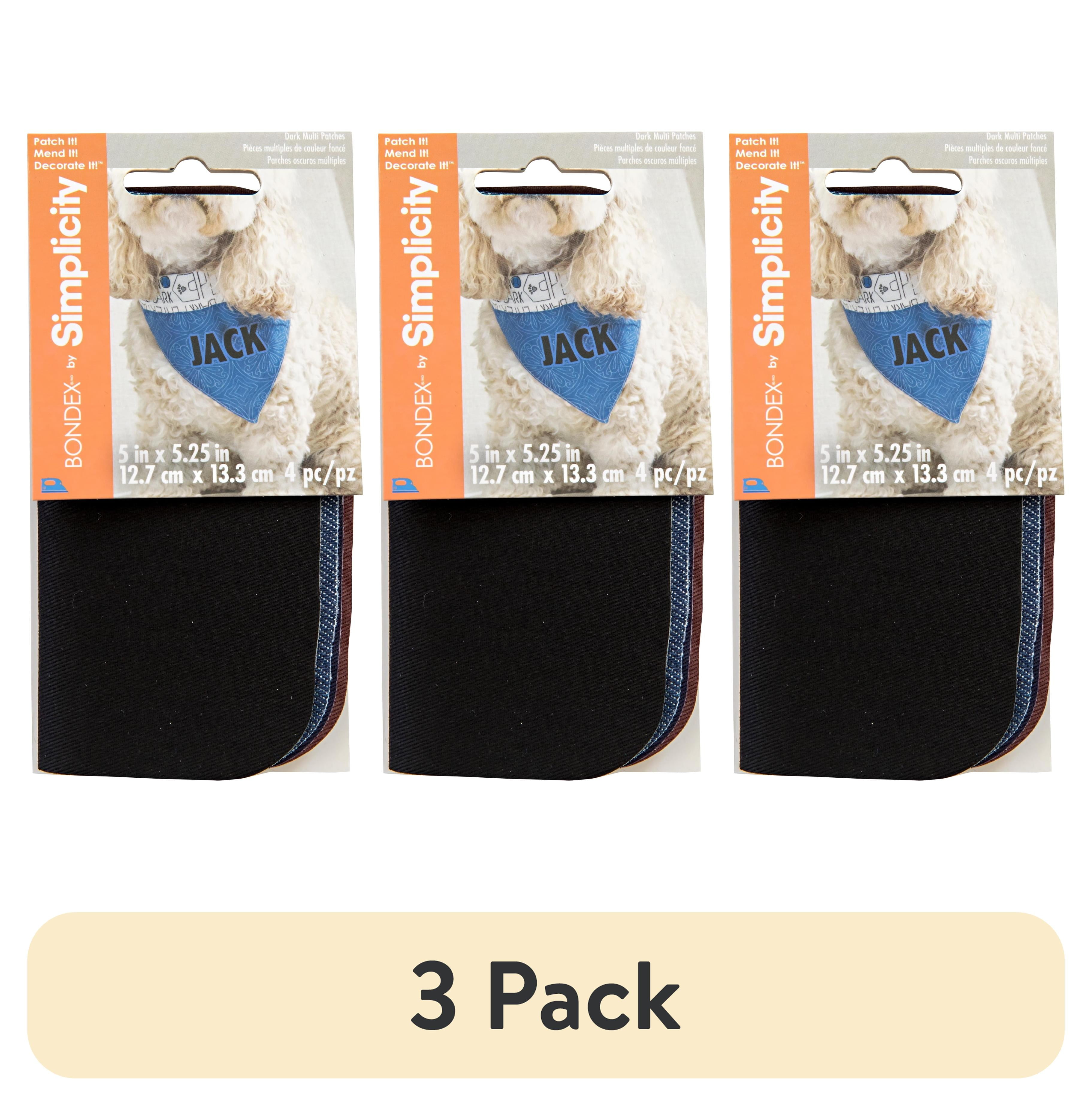 (3 pack) Bondex Denim 5"x5.25" Fabric Iron-On Patches, Multi Color ...