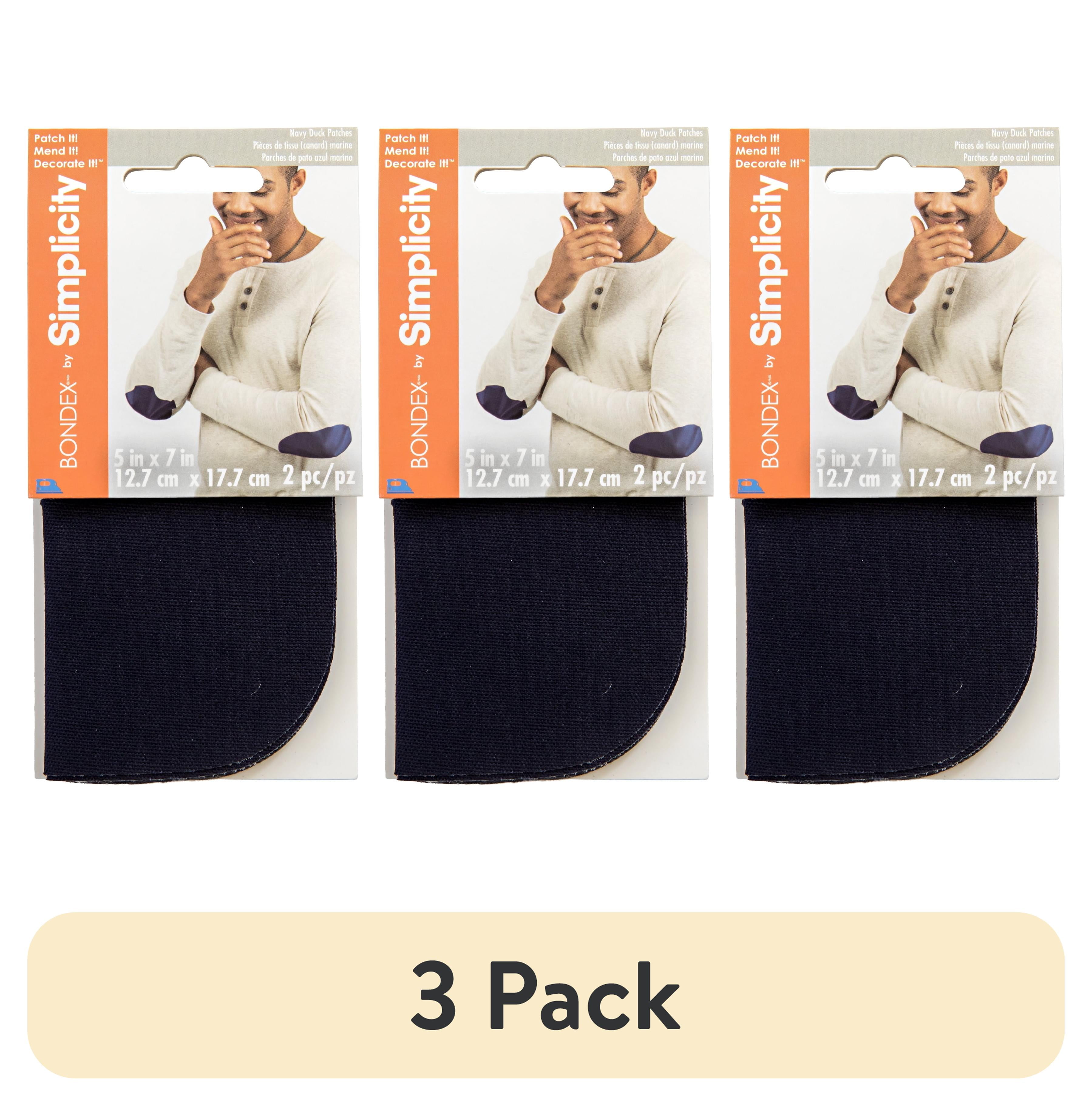 (3 pack) Bondex Navy Blue 5"x7" Fabric Iron-On Patches, 2 Pieces ...