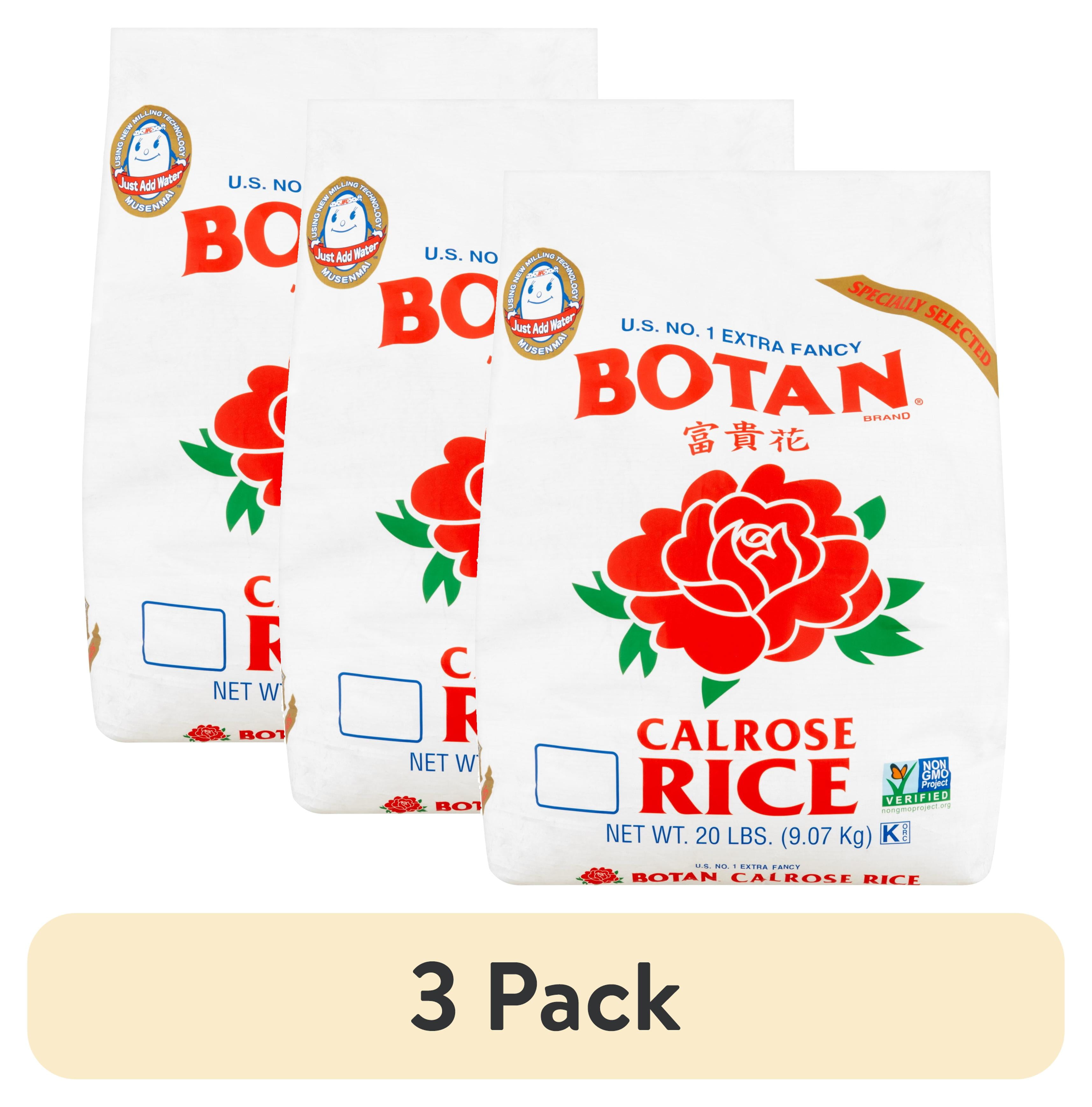 (3 pack) Botan Musenmai White Calrose Rice, 20 Lb - Walmart.com