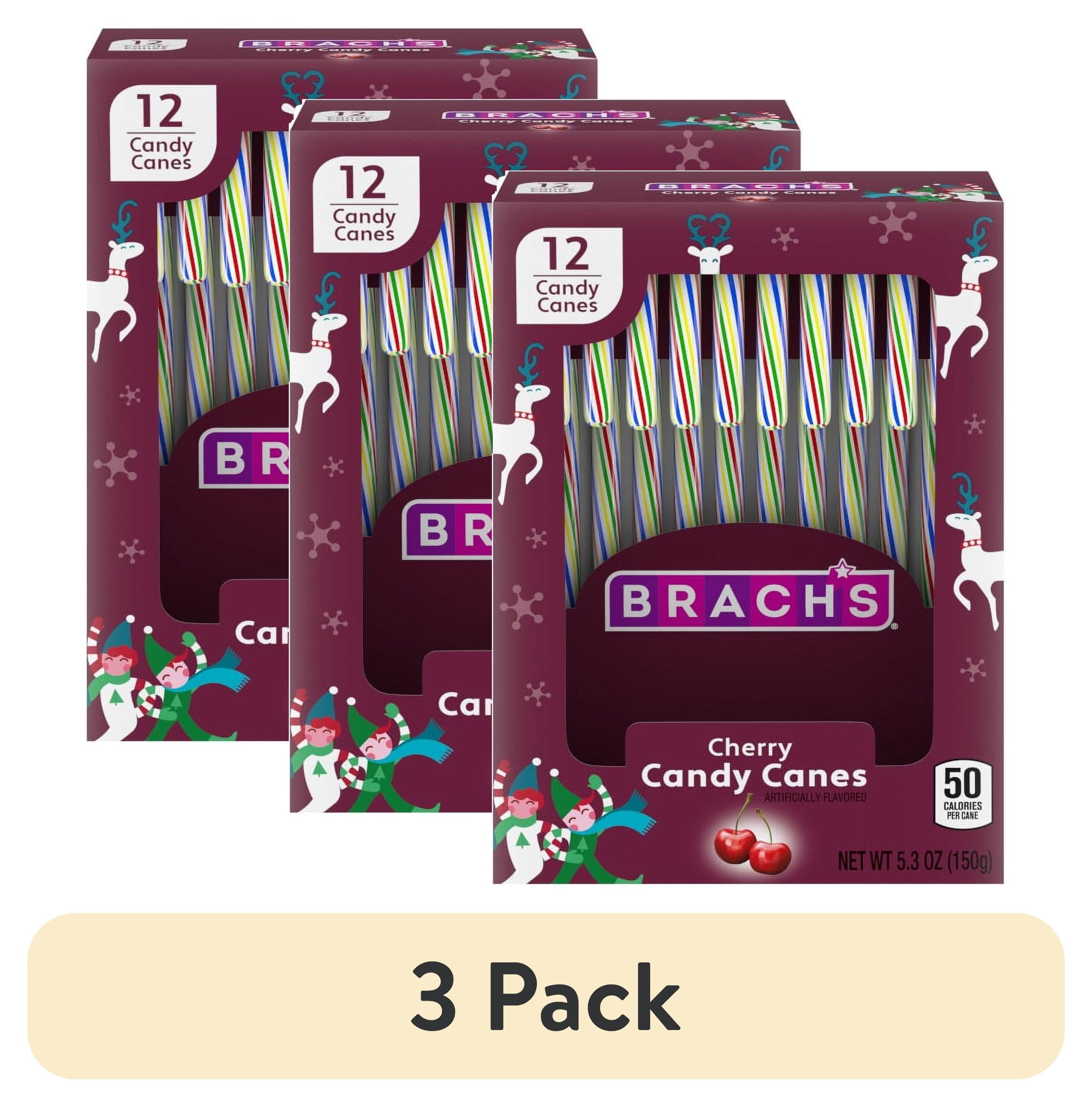 Brachs Holiday Cherry Candy Canes, 12 Count - Office Treats - Walmart ...